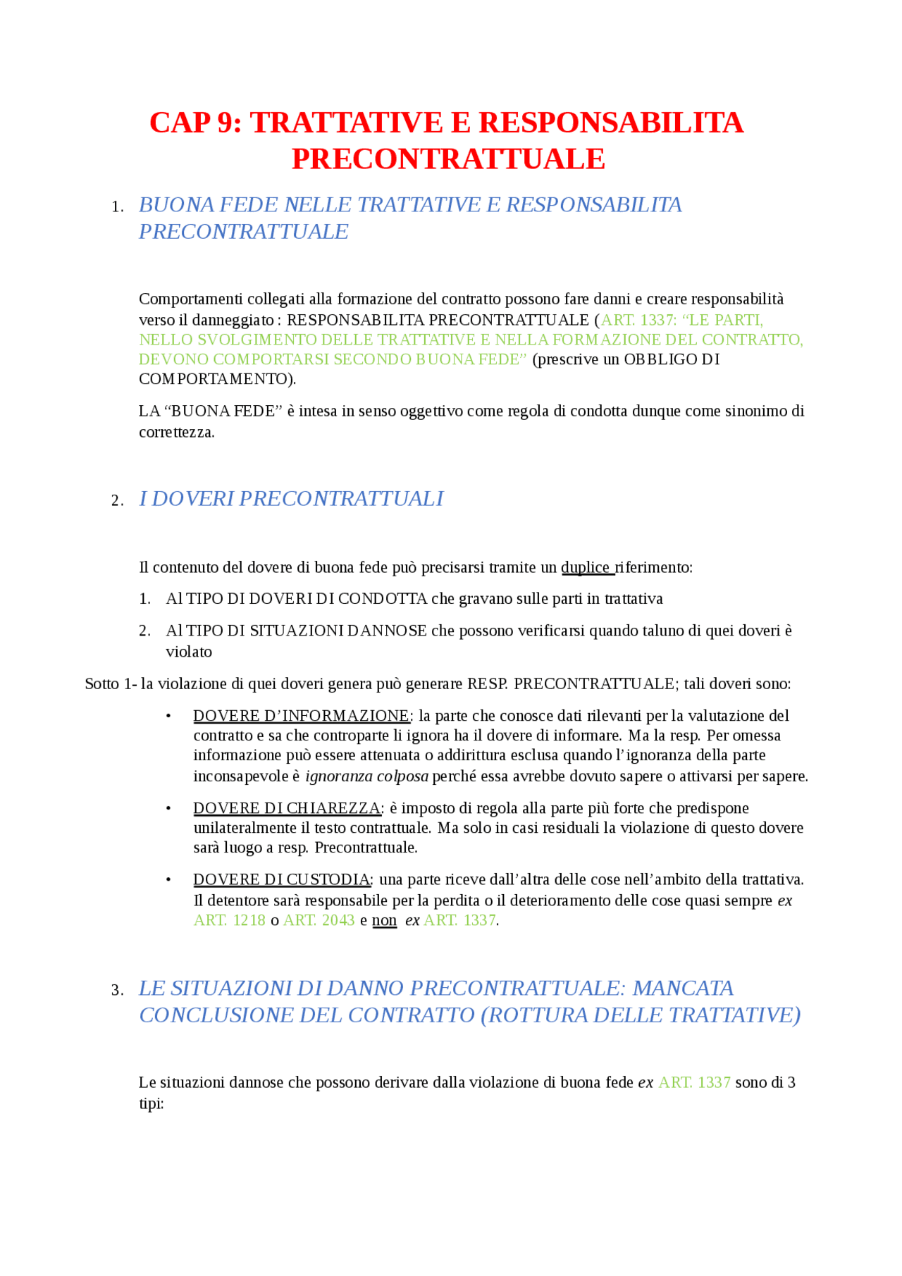 Riassunto Diritto Civile Sintesi Del Corso Di Diritto Civile Docsity
