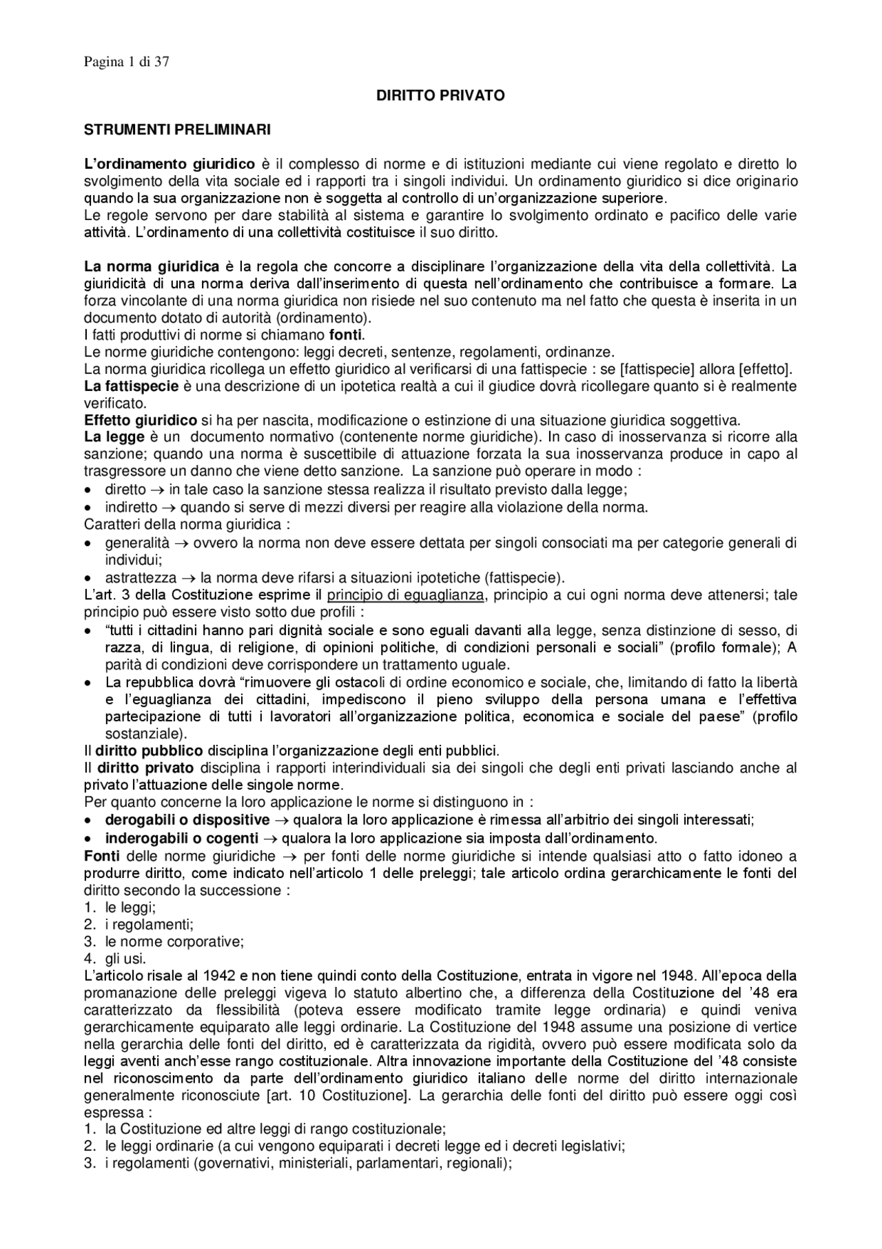 Diritto Privato Appunti Esame Da 10 Cfu Docsity