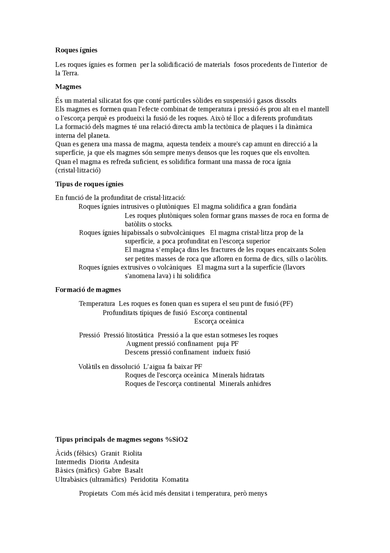 Geologia-GEO-9.Roques ígnies - Docsity