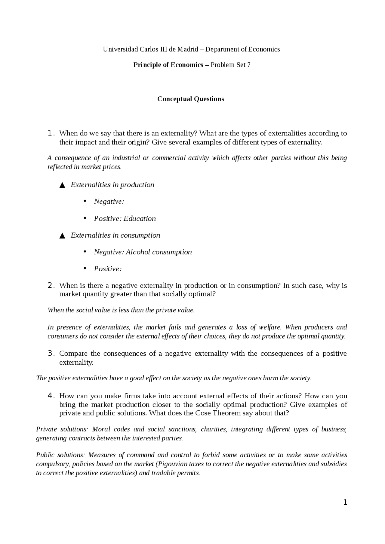 Principles of economics - Problem set 7 | Ejercicios de Microeconomía ...