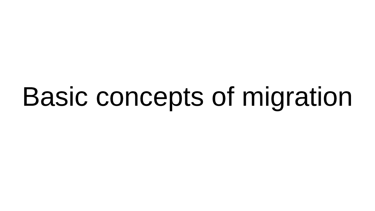 Basic Concepts Of Migration Docsity