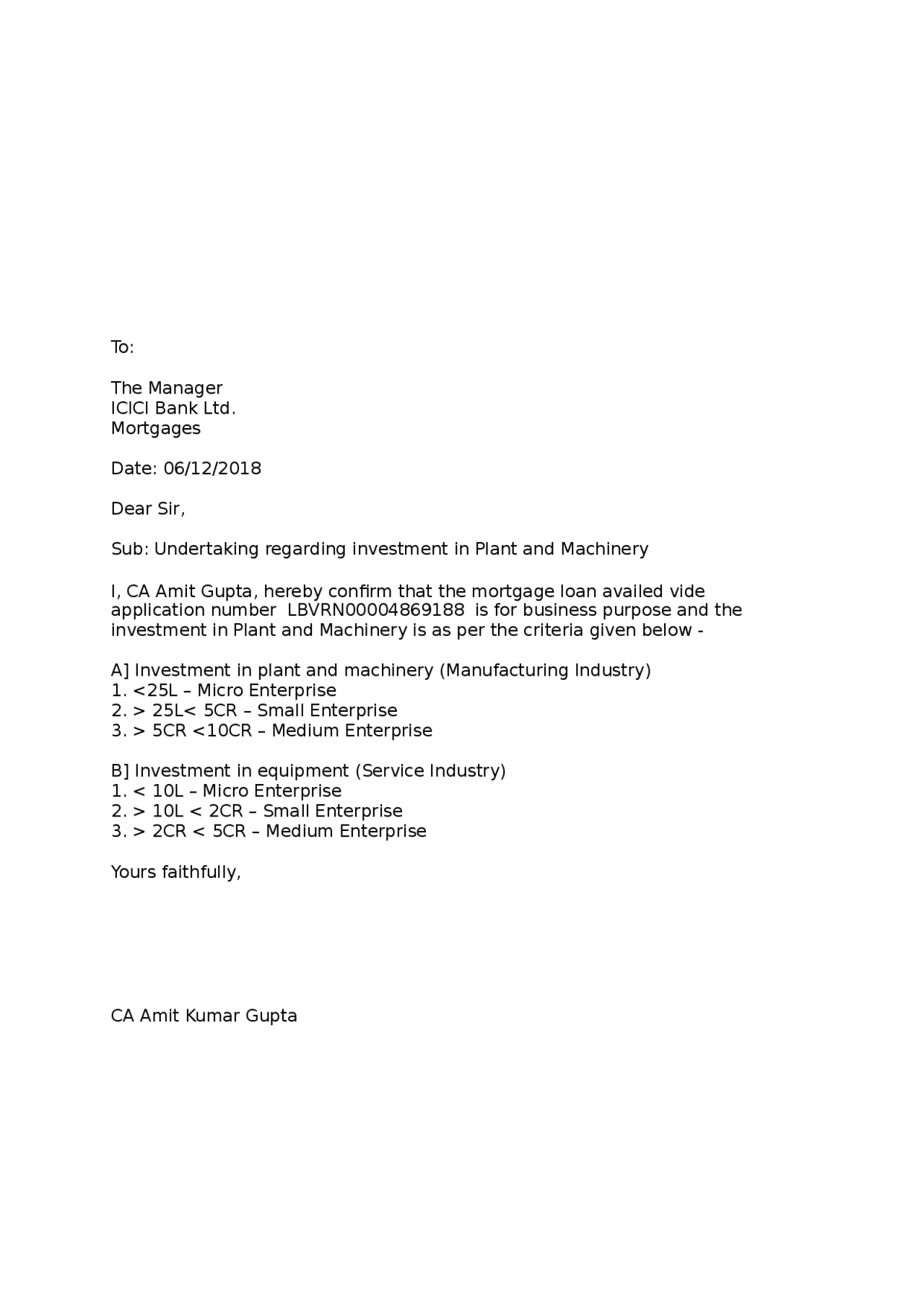 LAW UNDERTAKING FORMAT - Docsity