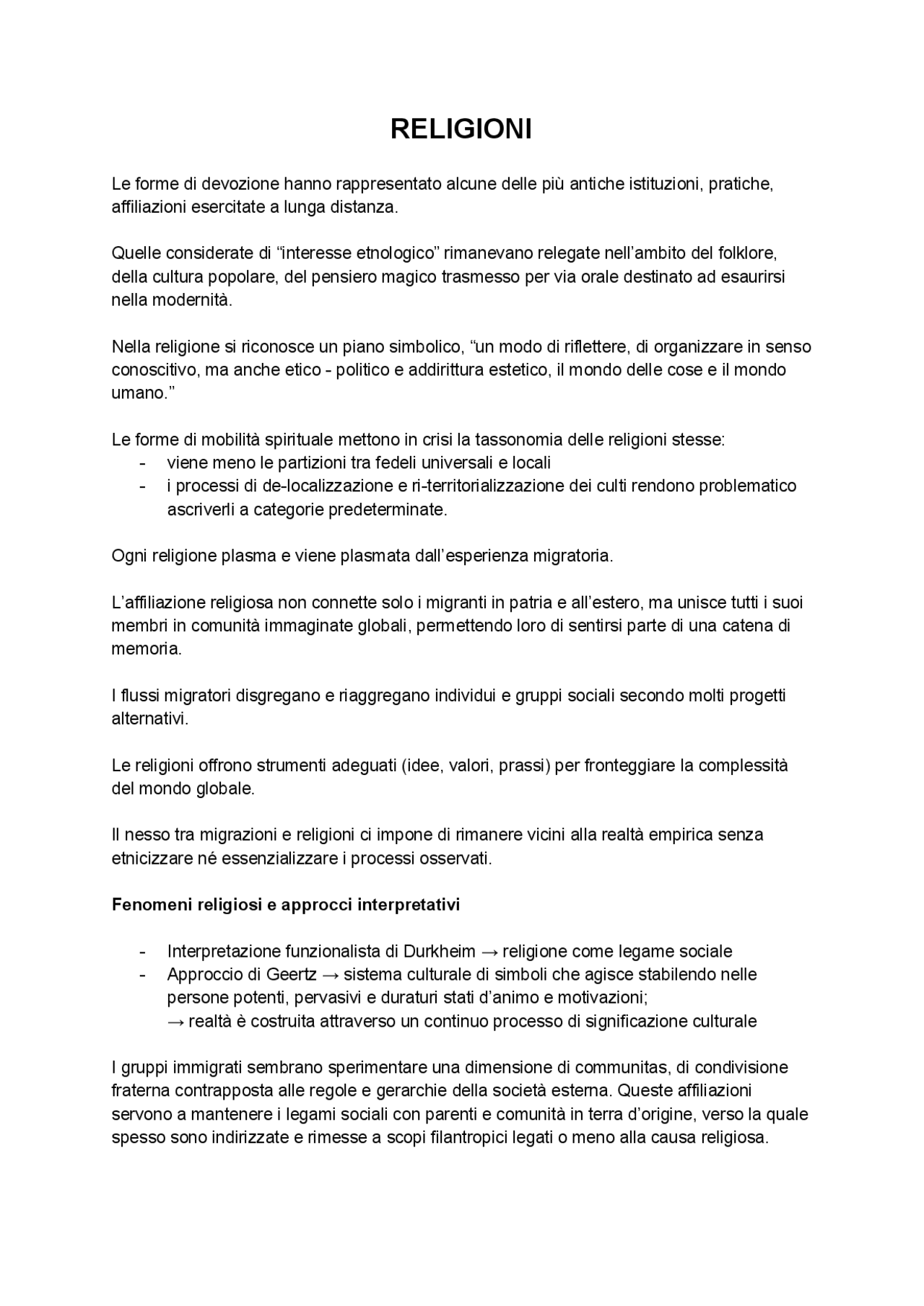 Antropologia E Migrazioni Docsity