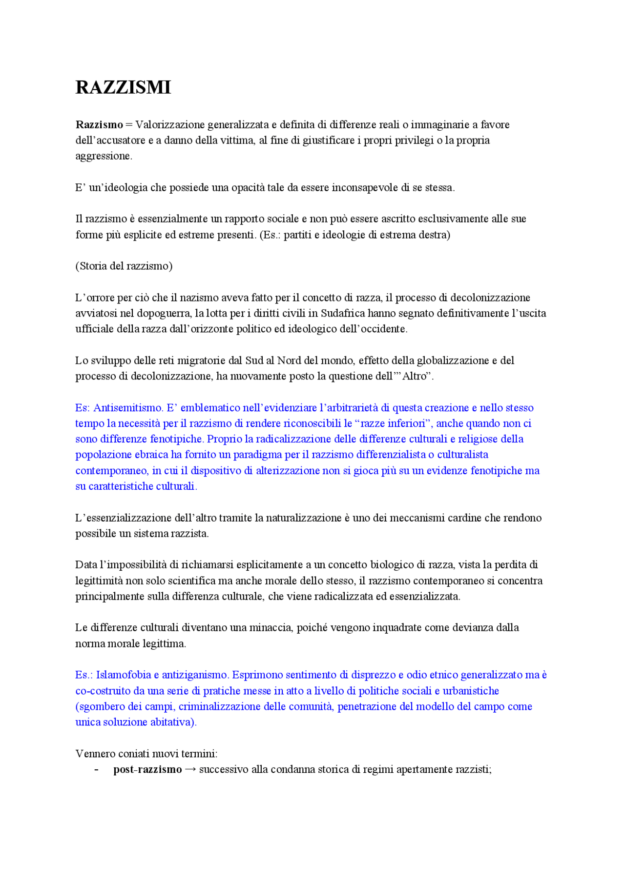 Antropologia E Migrazioni Docsity