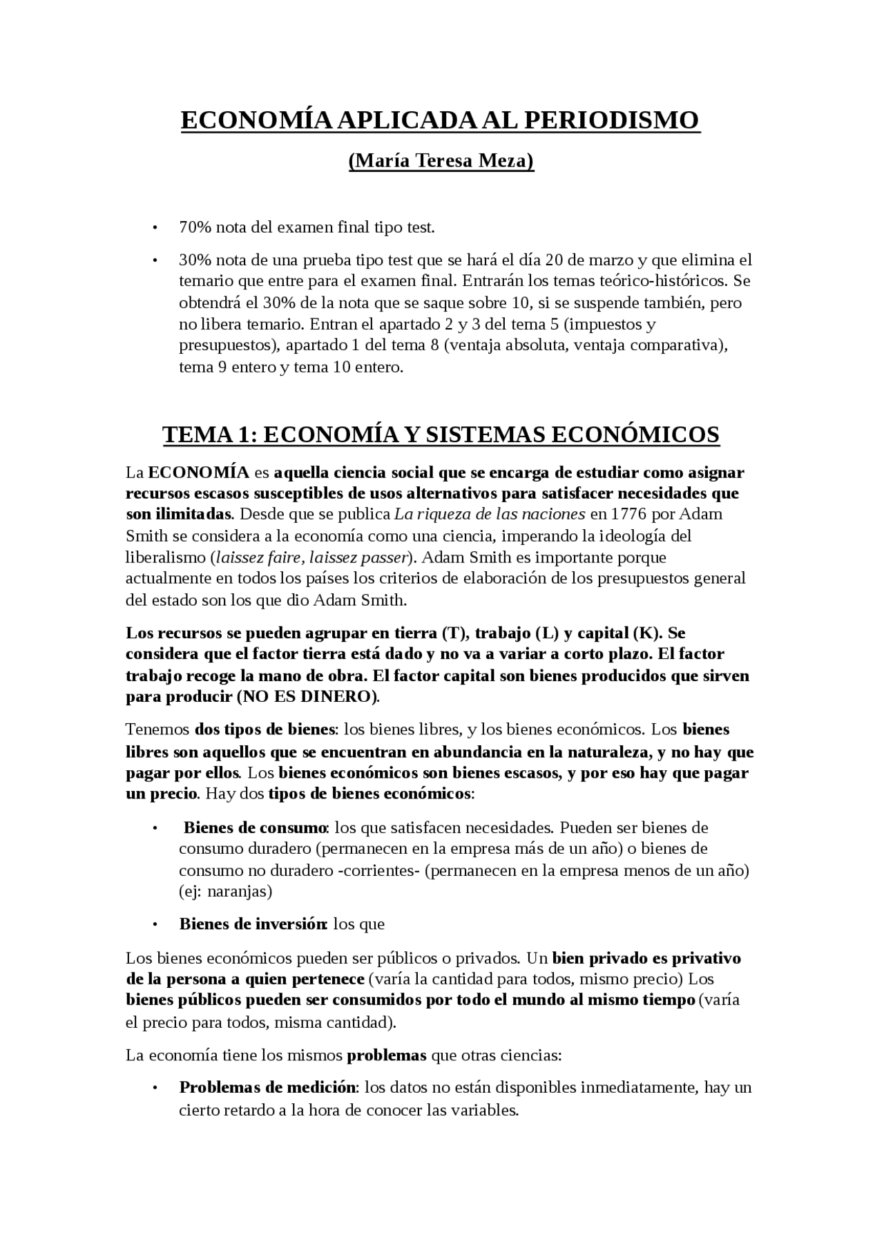 Economía Aplicada Al Periodismo Docsity