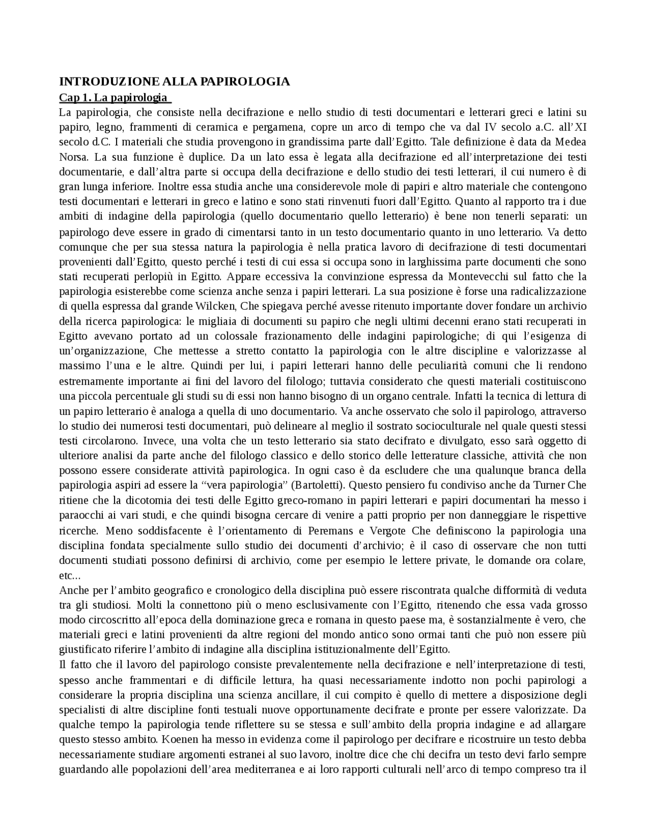 M Capasso Introduzione Alla Papirologia Bologna 2005 Docsity