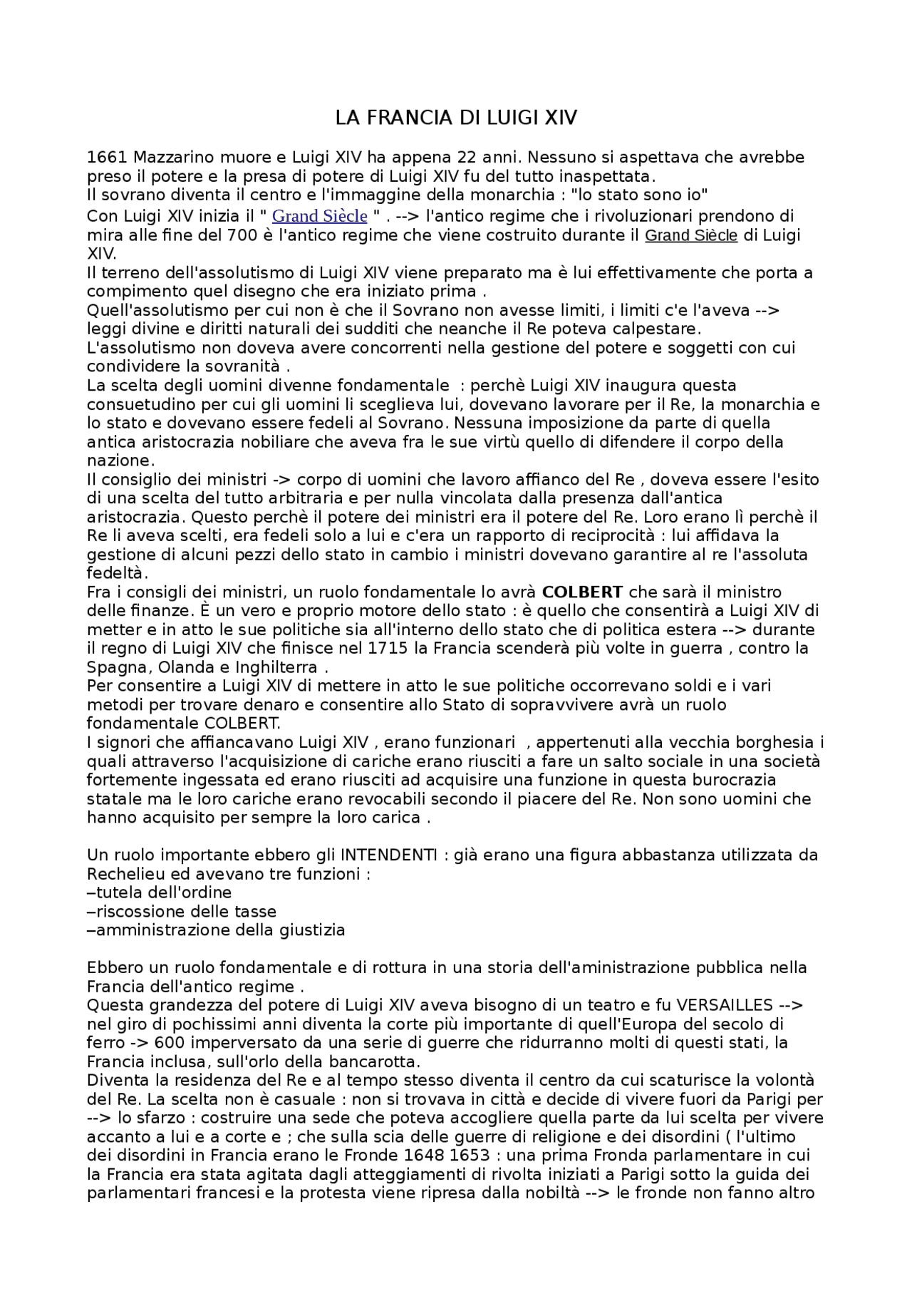 La Francia Di Luigi Xiv Docsity