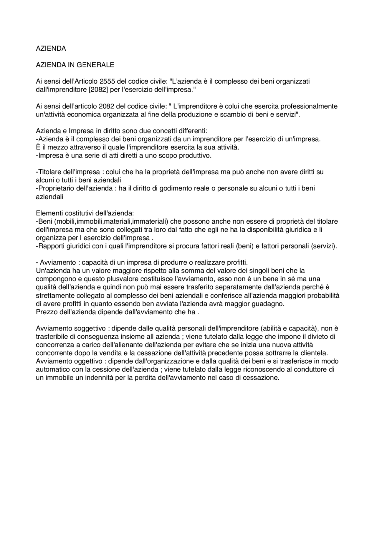 Comparative Company Law Docsity
