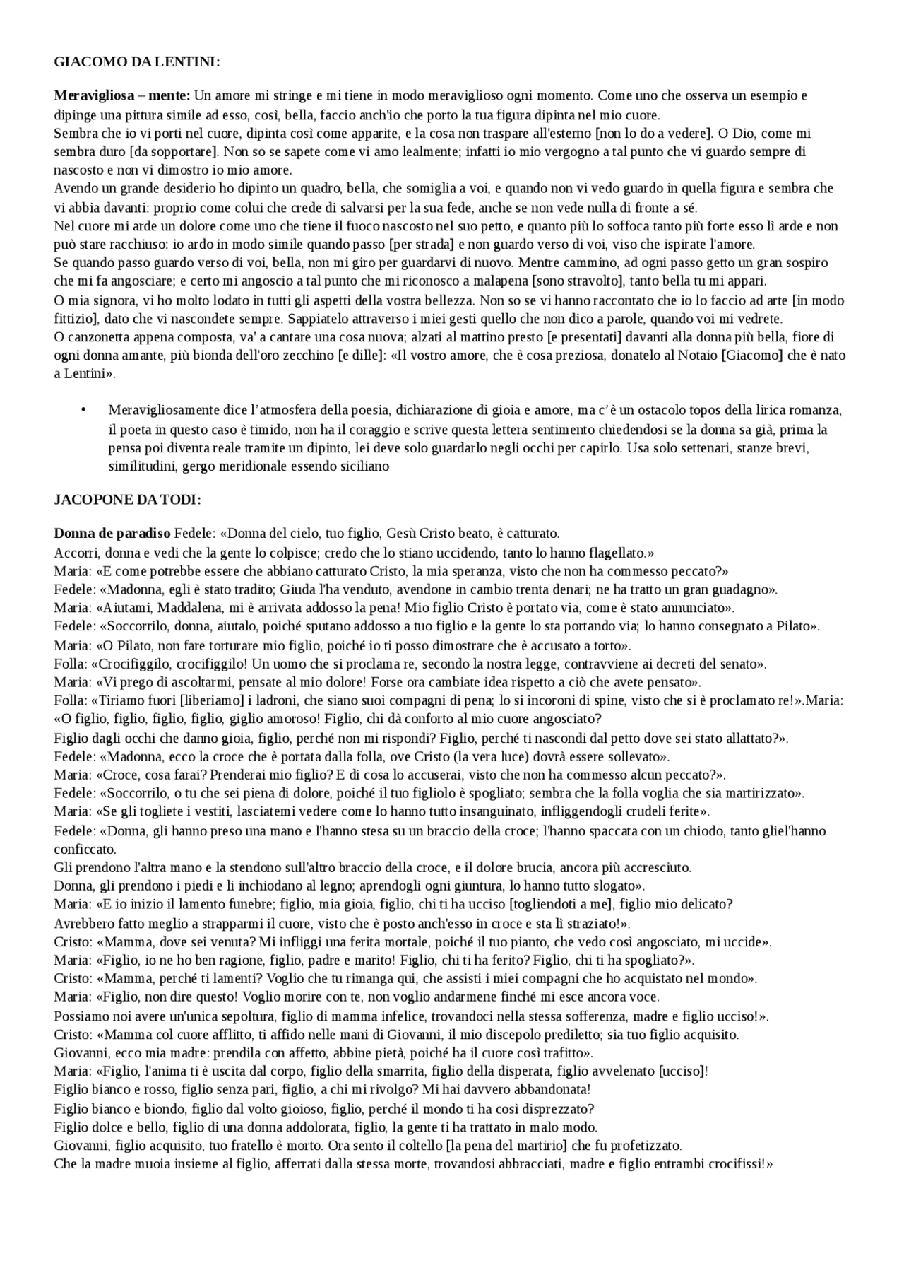 Brani Con Commento E Parafrasi Dai Manuali Cuori Intelligenti Docsity