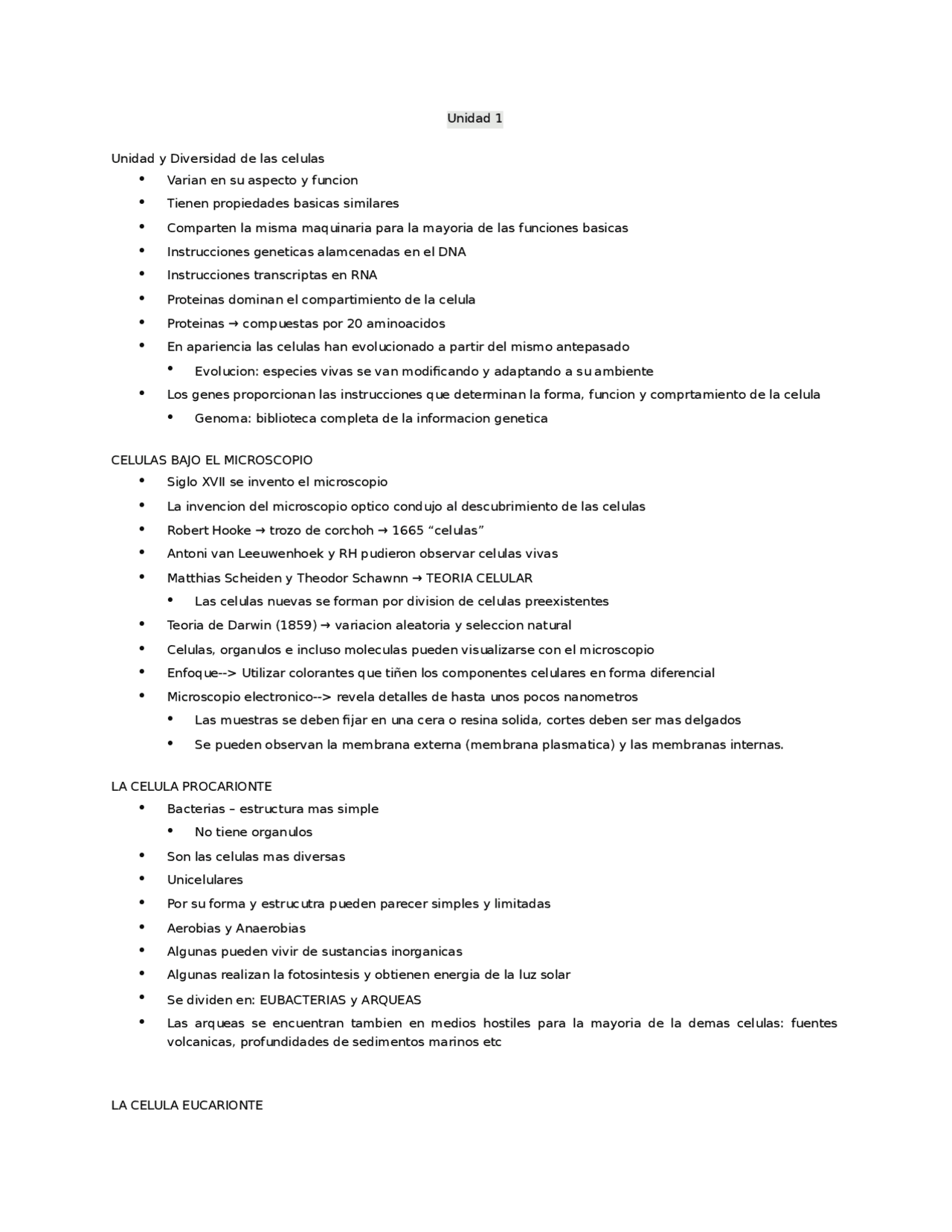 Resúmenes De Biología Celular Docsity