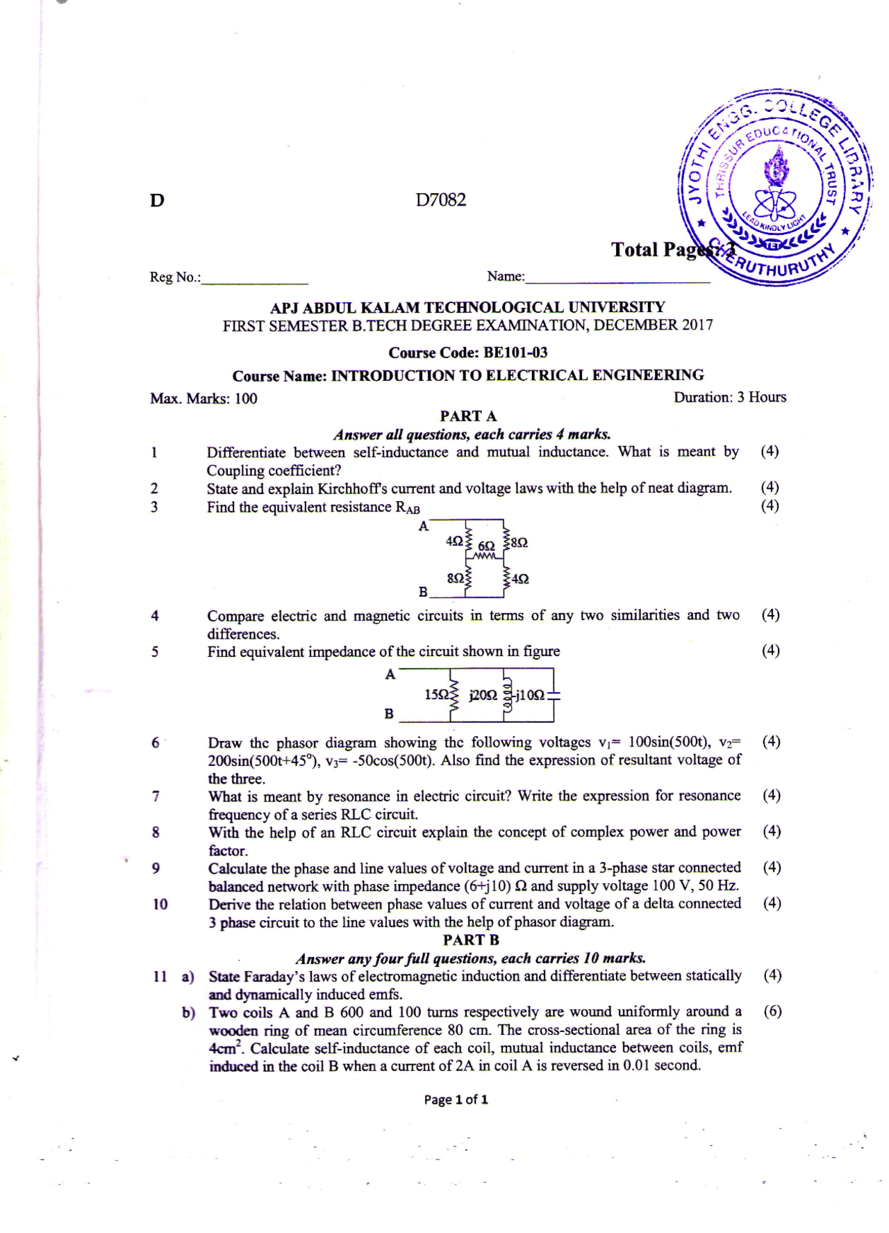 Introduction To Electrical Engineering Docsity