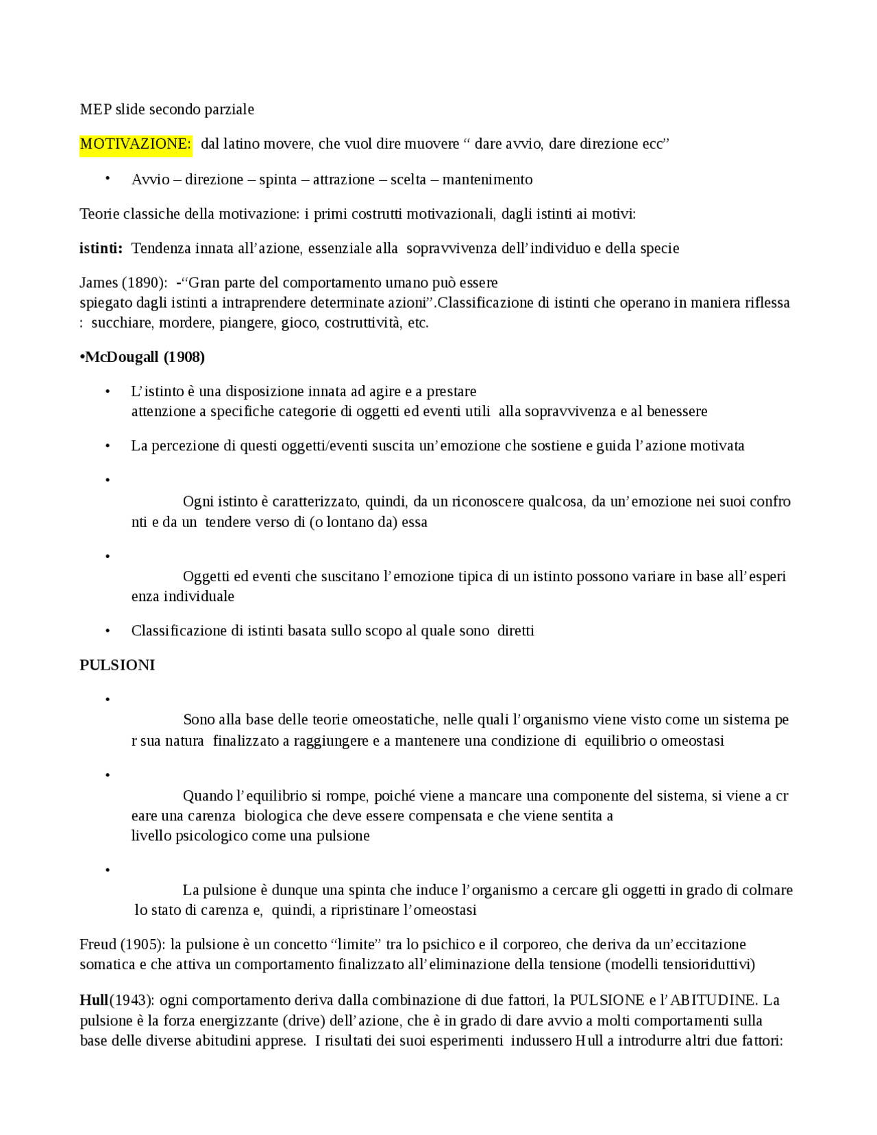 Emozioni E Motivazione Docsity
