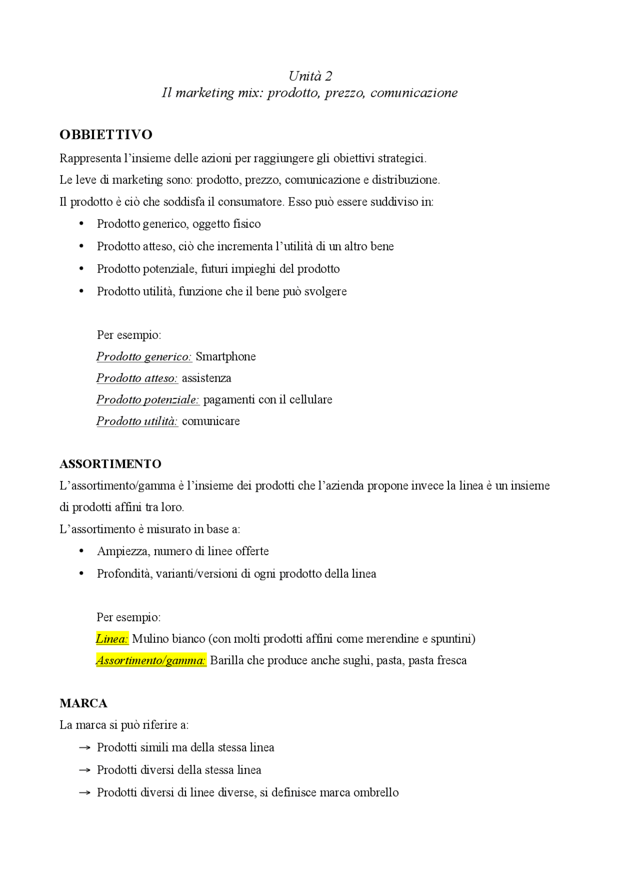 Marketing Mix E Distribuzione Docsity