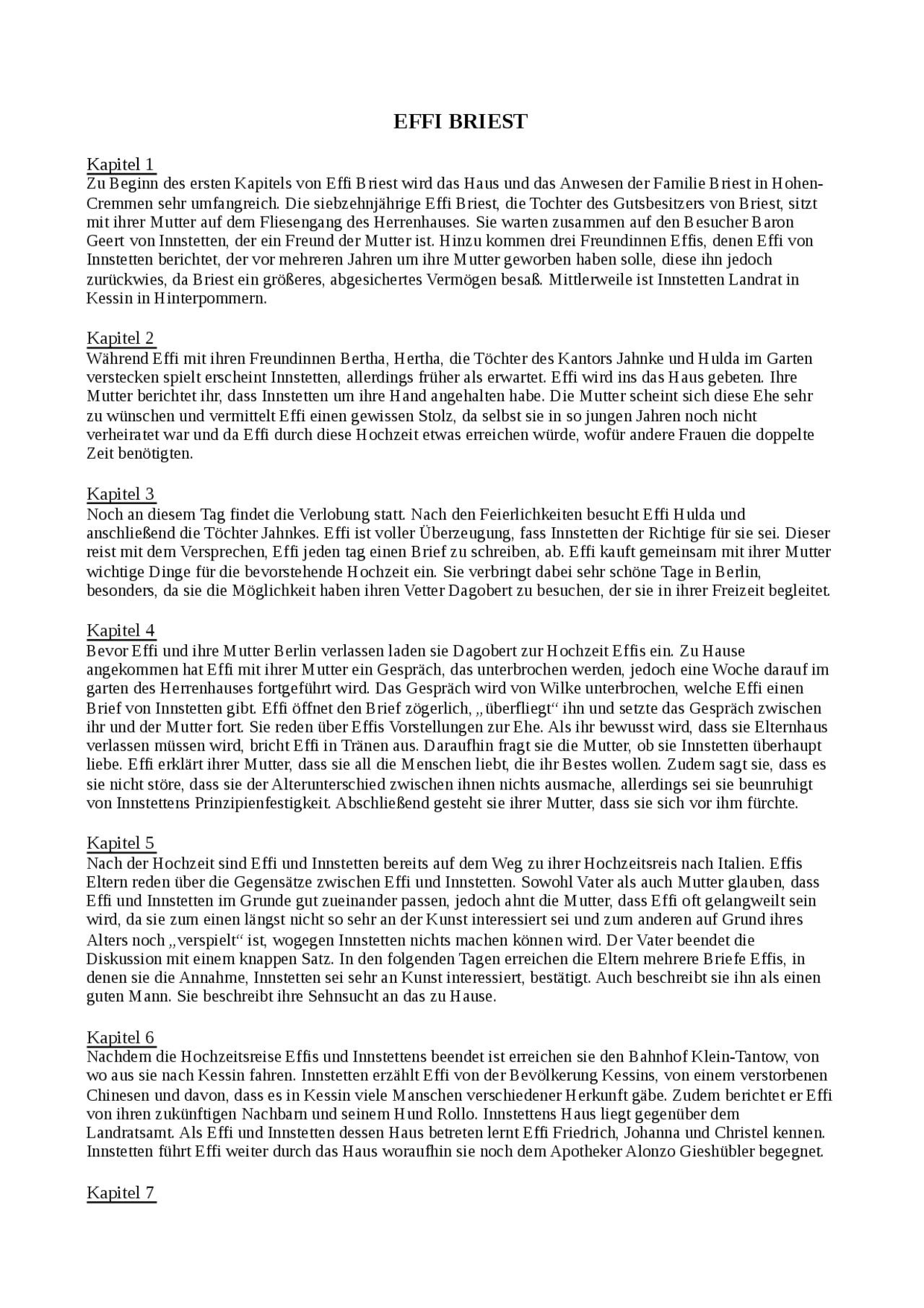Libro Di Effi Briest Docsity