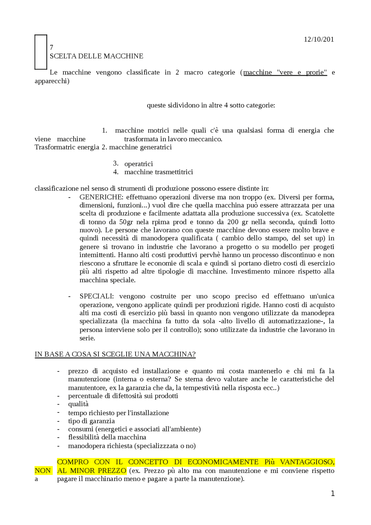 Operation Management Docsity