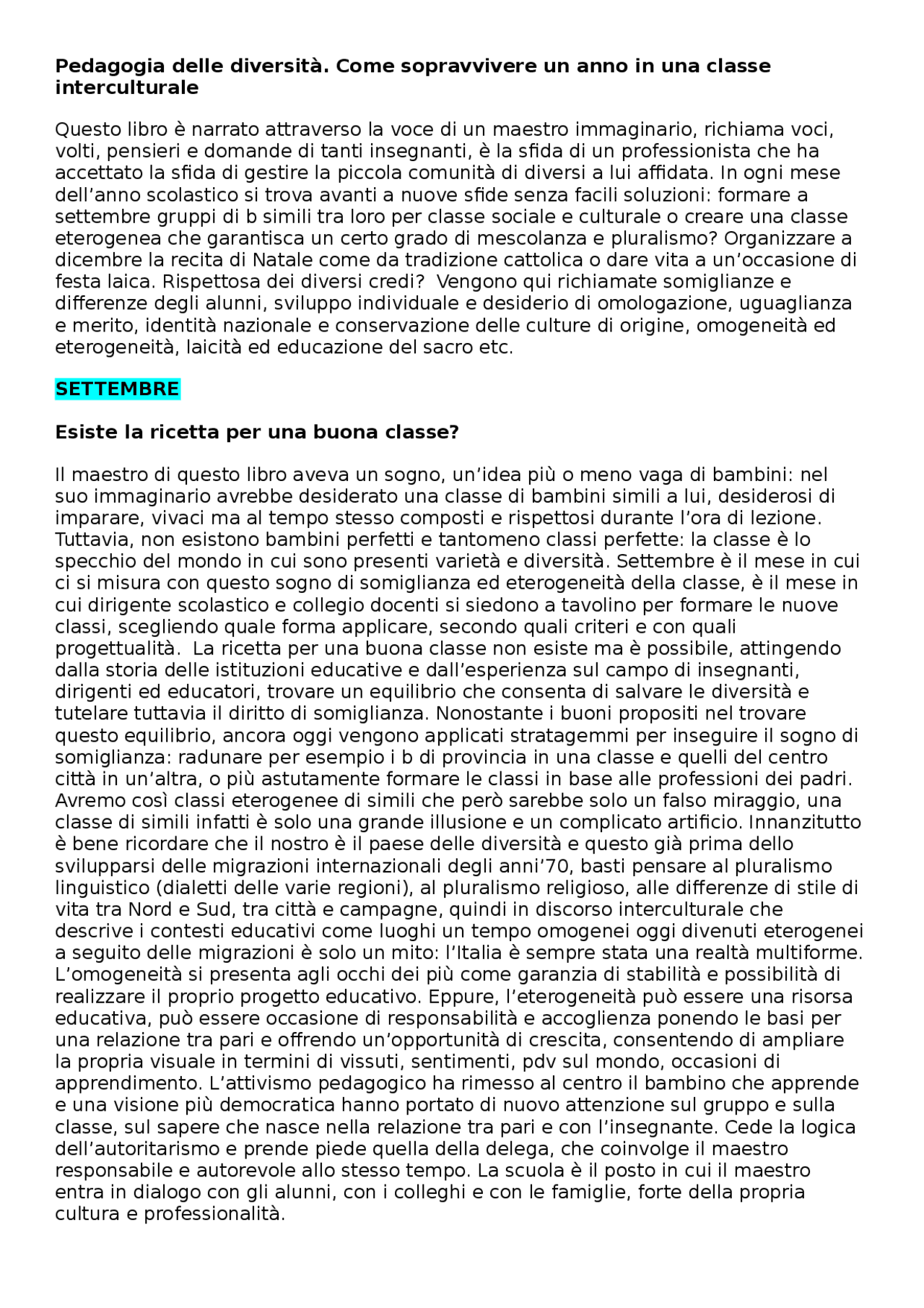 Pedagogia Delle Diversità Come Sopravvivere Un Anno In Una Classe