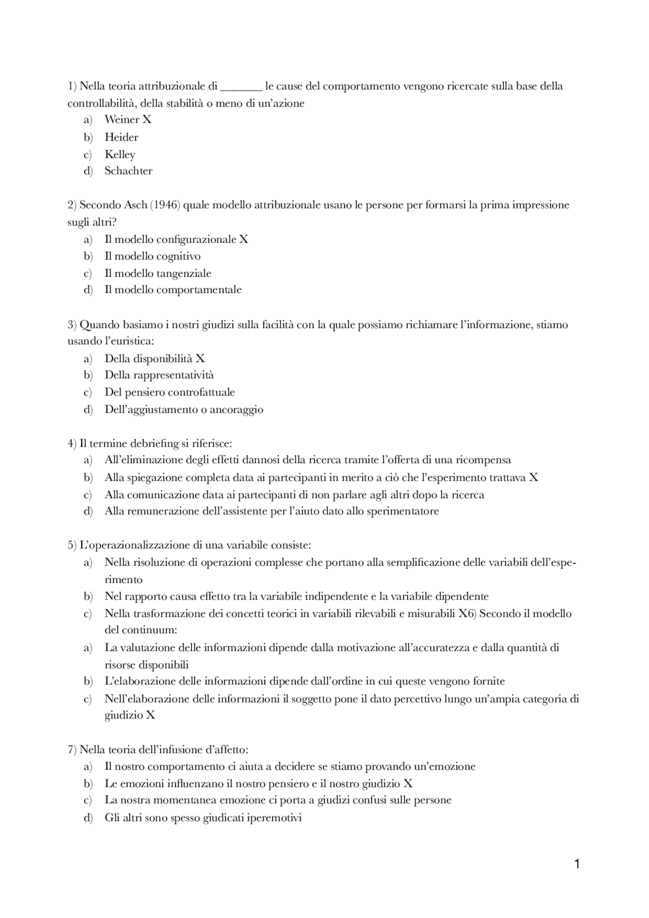 Domande Per Esame Psicologia Sociale Sapienza Prof Ankika Kosic Docsity