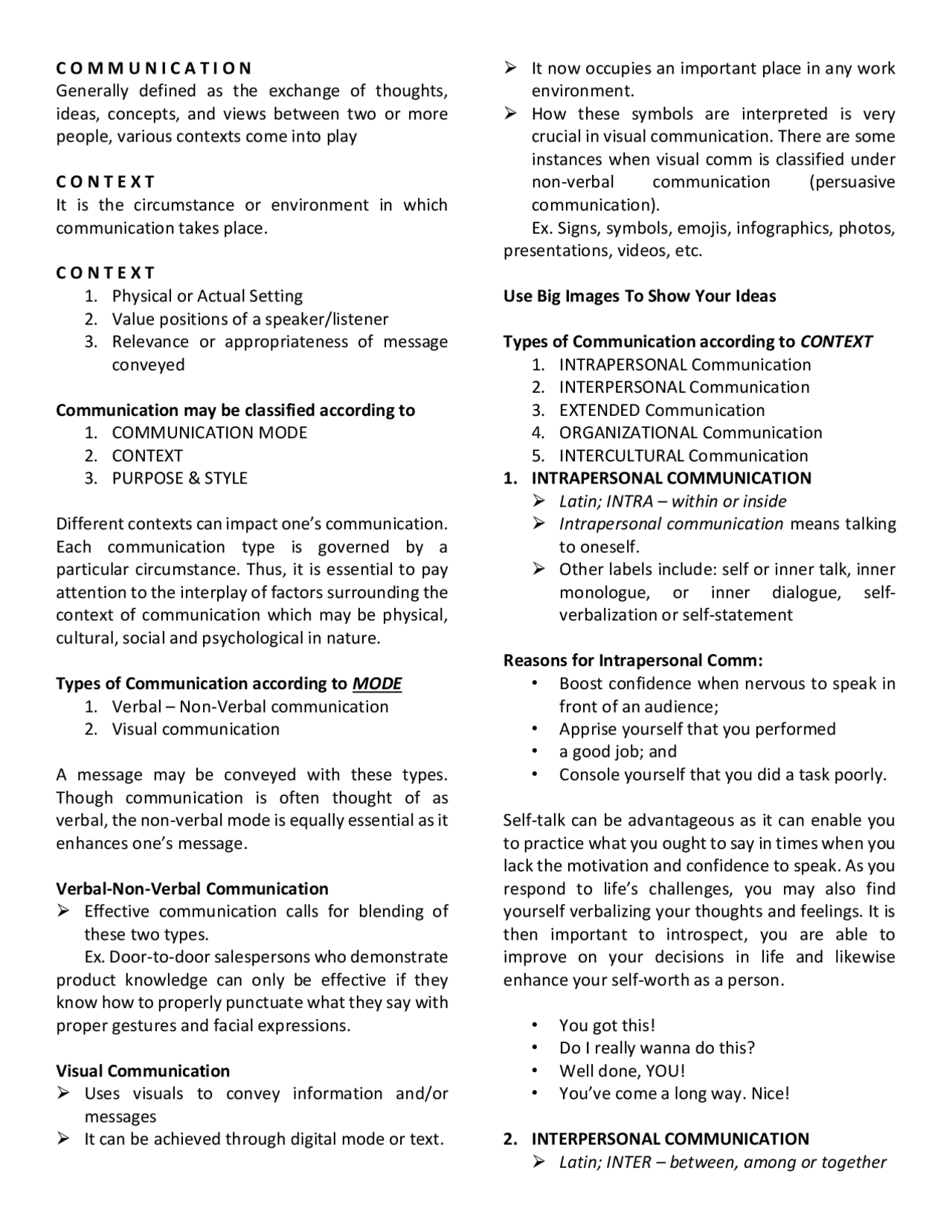 Purposive Communication Lecture Notes Lecture Notes Communication