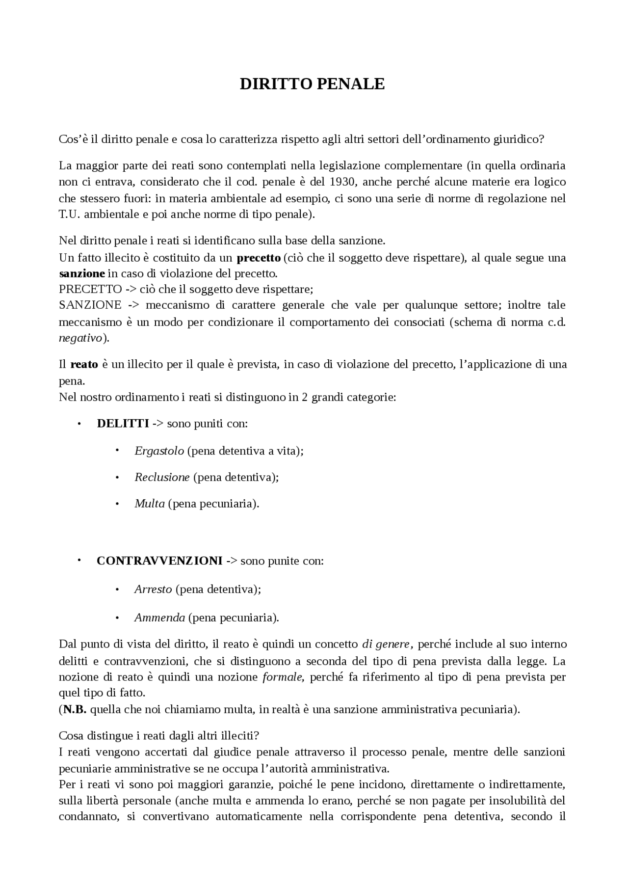 Appunti Di Diritto Penale Docsity