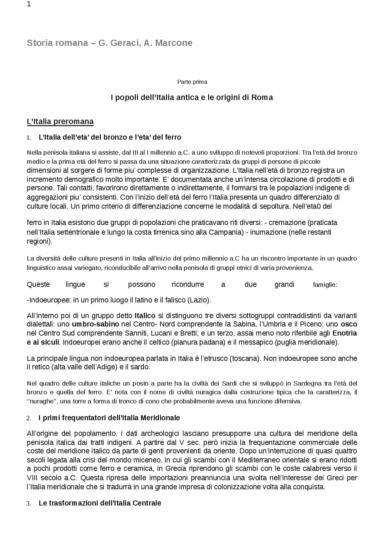 Manuale Di Storia Romana Docsity