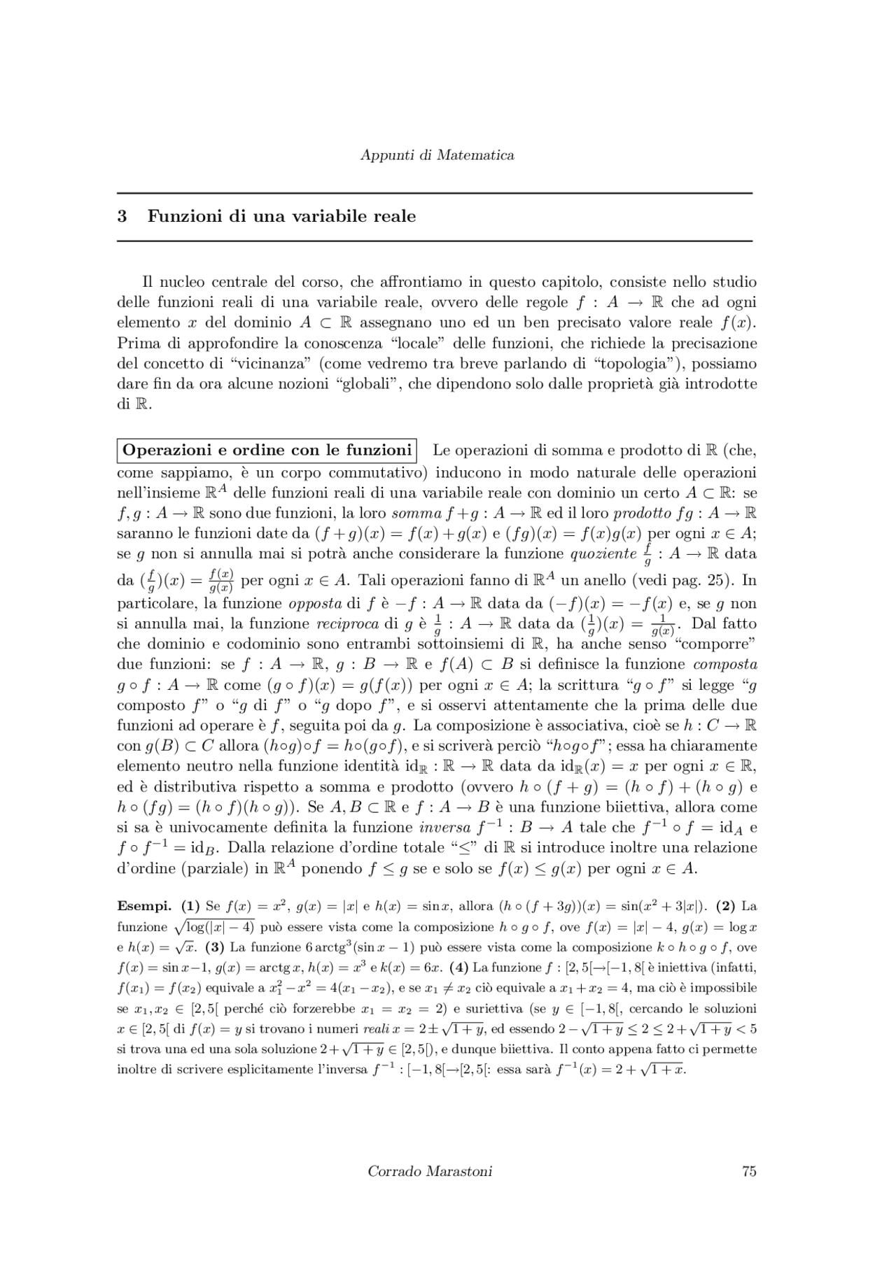 Matematica Funzioni E Limiti Docsity