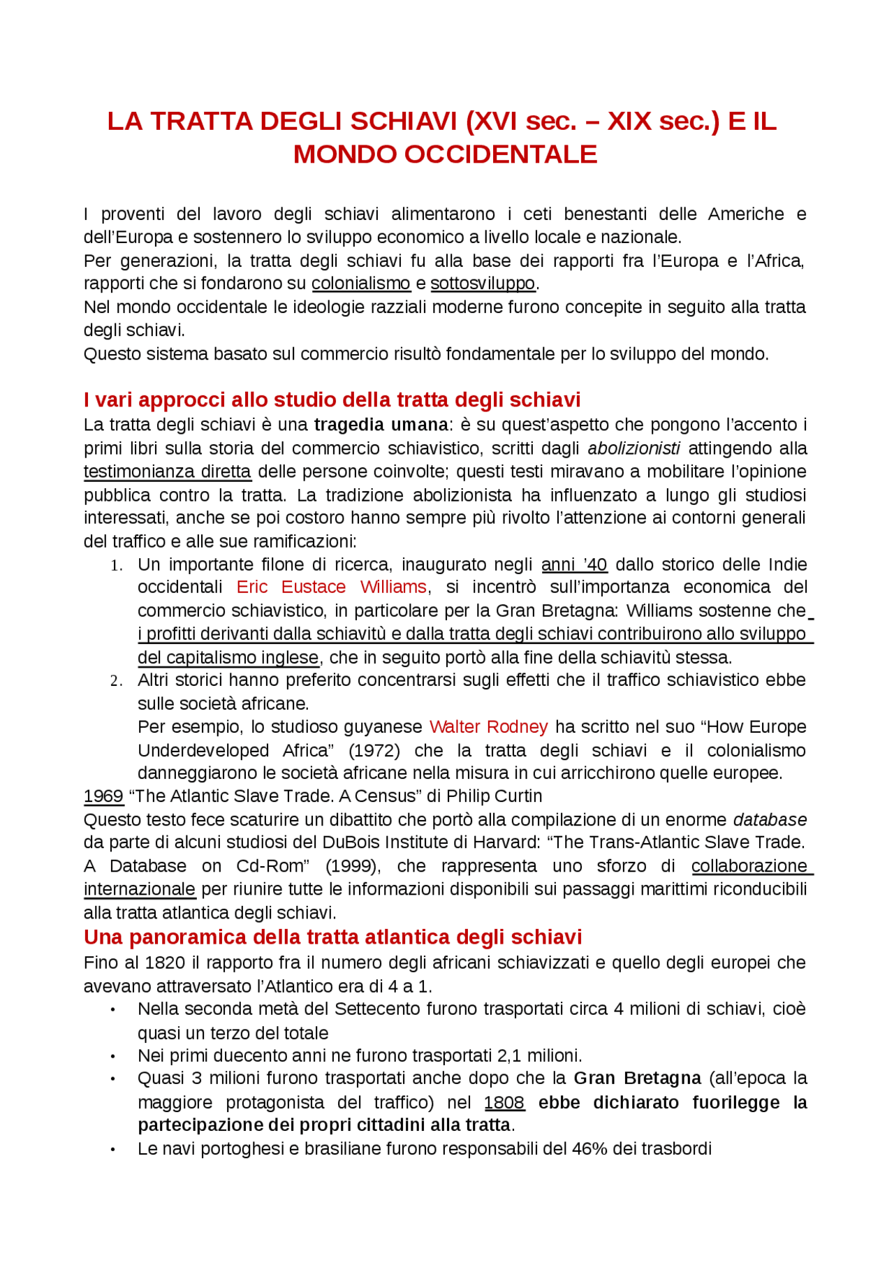 Il Commercio Degli Schiavi Lisa A Lindsay Docsity
