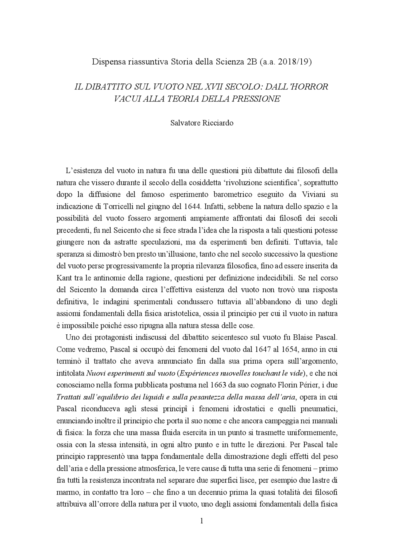 Storia Della Scienza Docsity