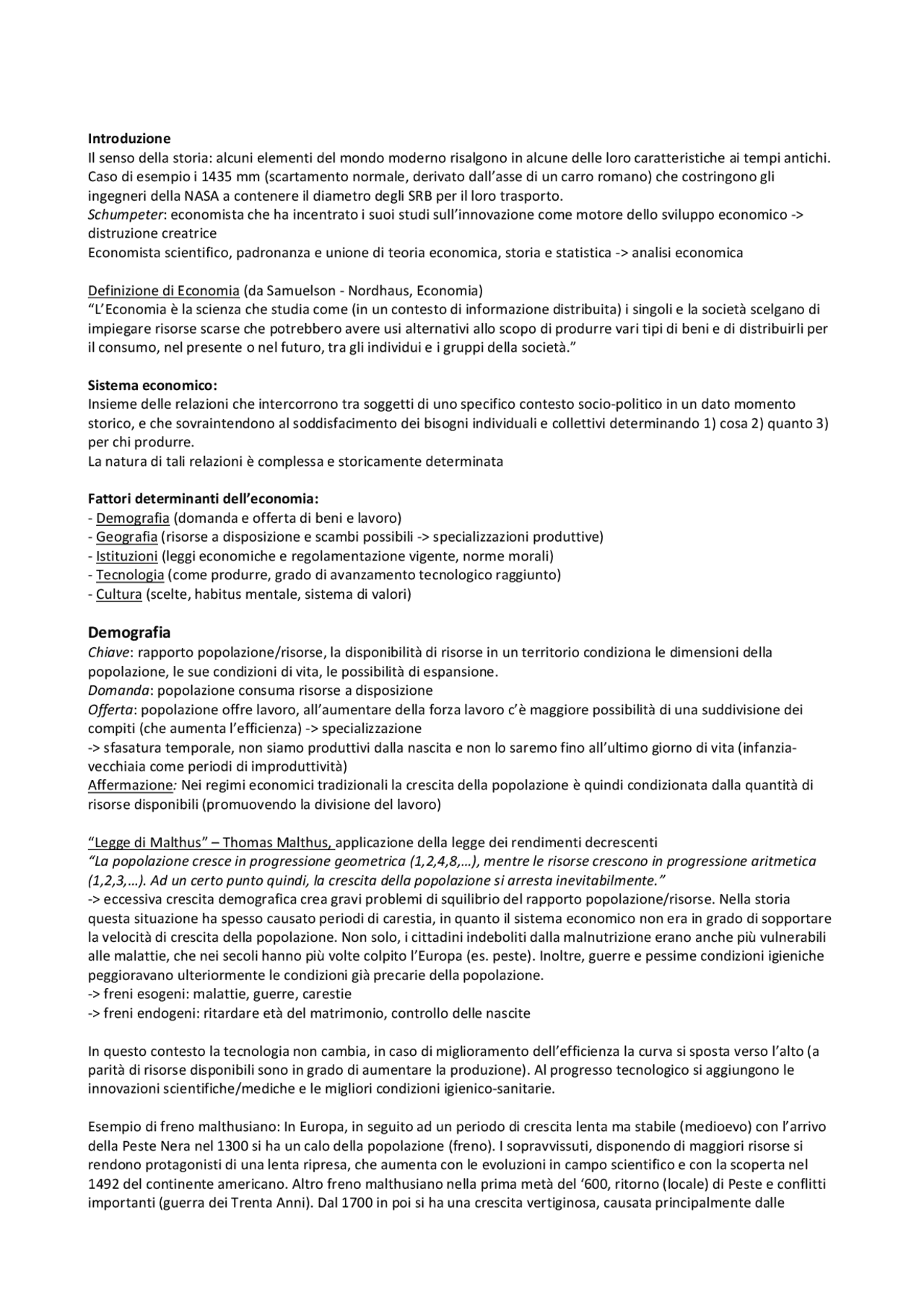 Storia Dei Sistemi Economici Docsity