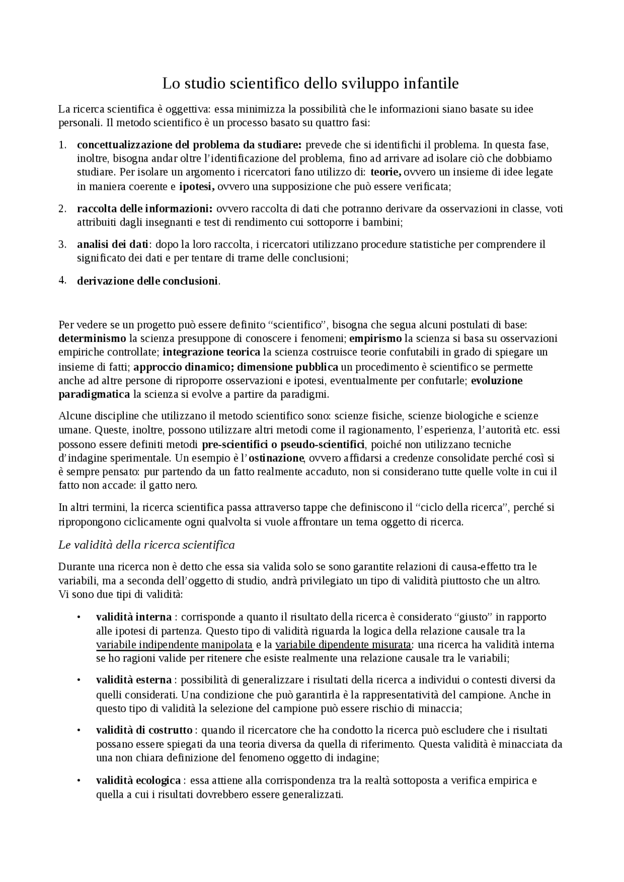 Psicologia Dello Sviluppo Cap 2 Docsity