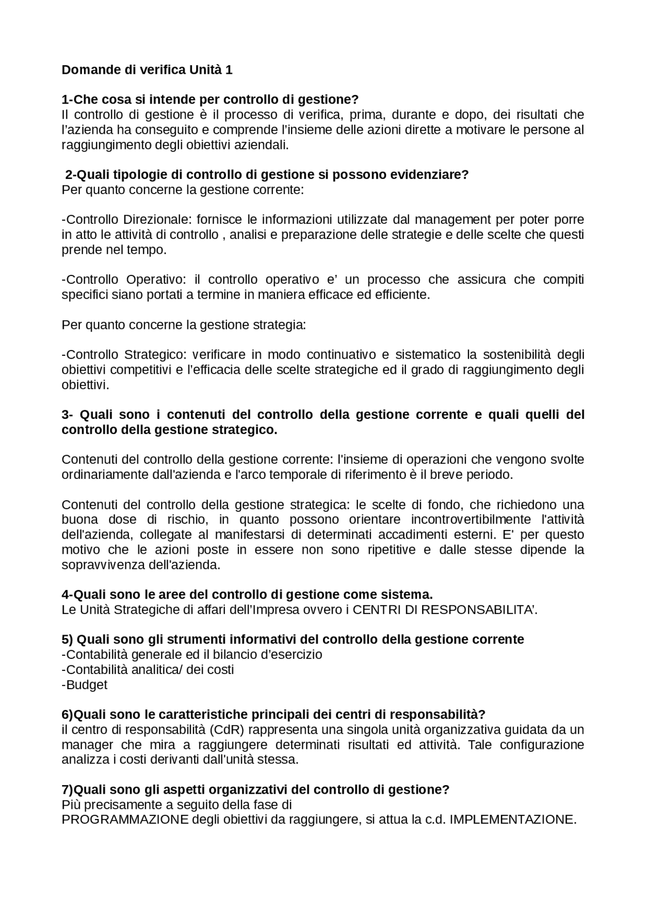 Programmazione E Controllo Docsity