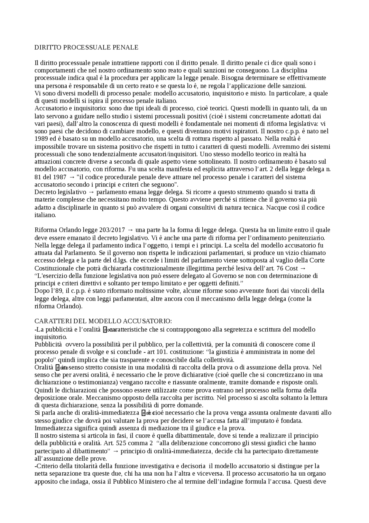 Appunti Diritto Processuale Penale Prof Mantovani Docsity