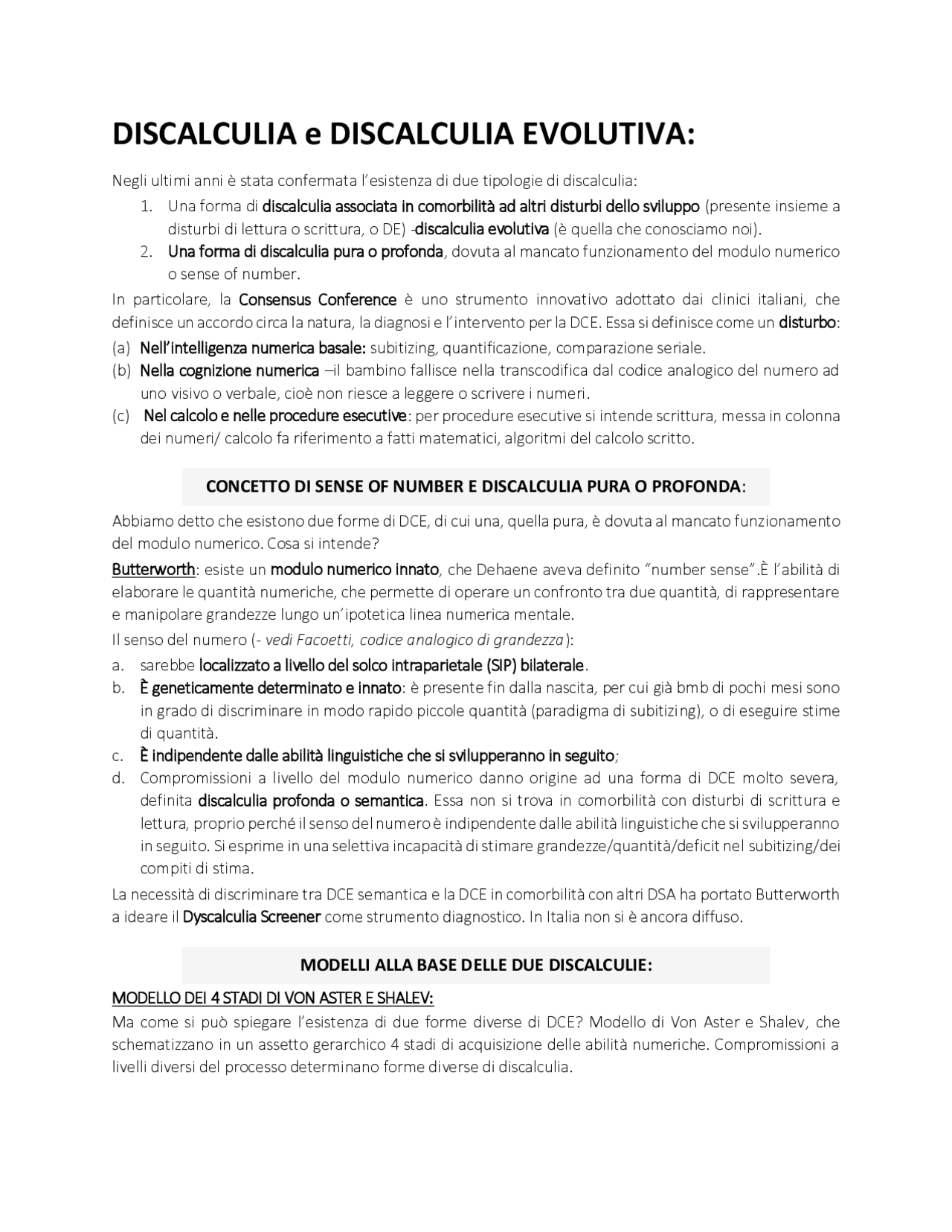 Neuropsicologia Dello Sviluppo E Riabilitazione Sintesi Del Corso Di