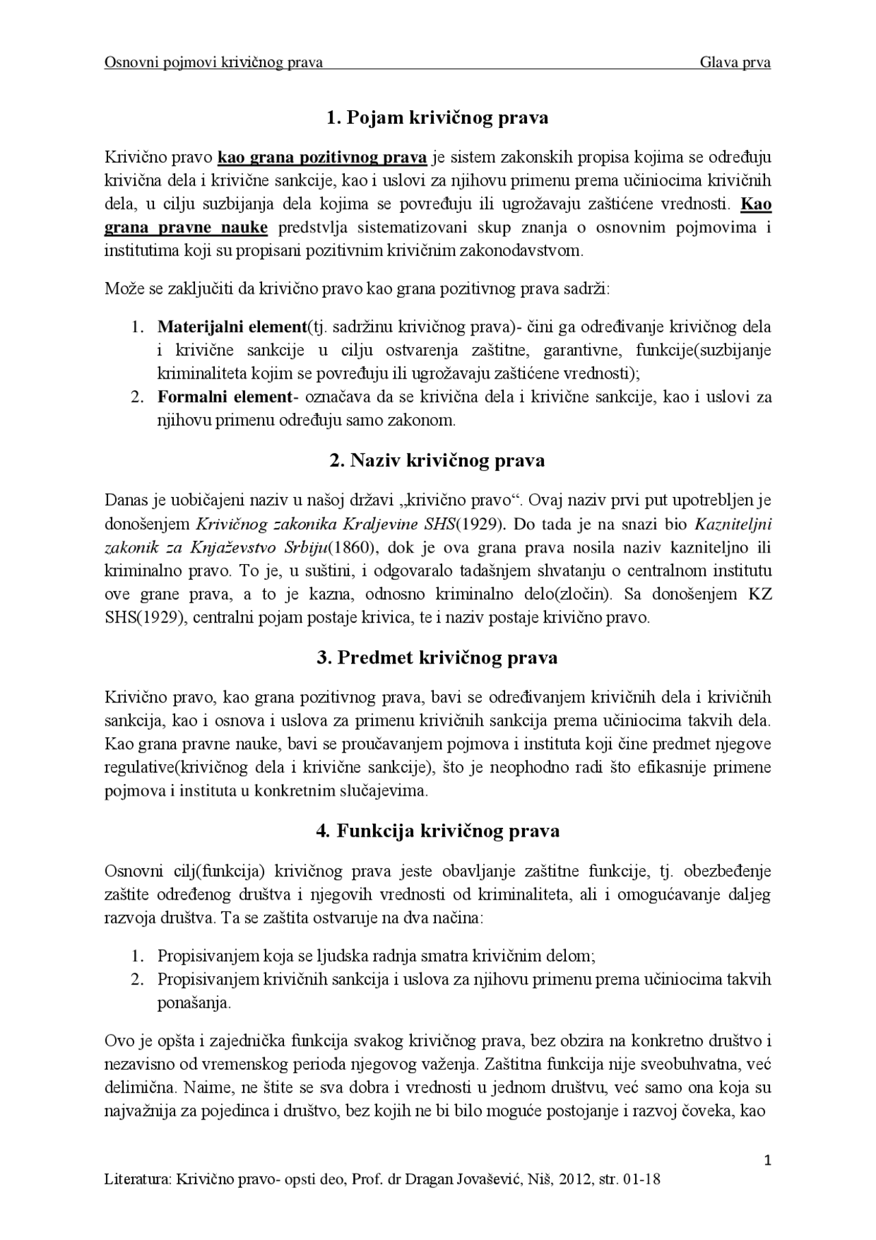 Krivicno pravo opsti deo prva knjiga | Rezime' predlog Krivično pravo ...
