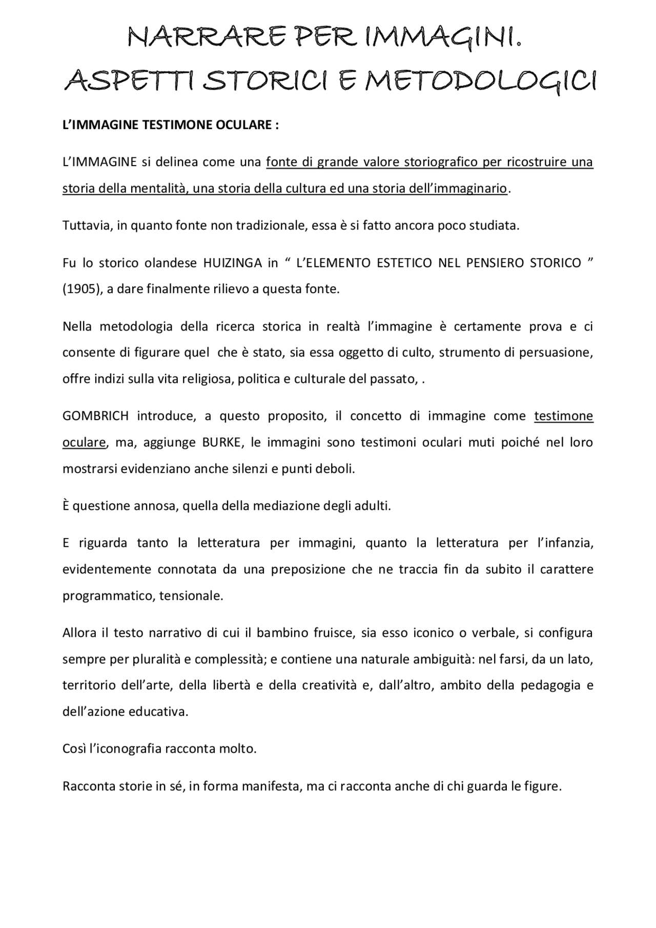 Le Immagini Raccontano Docsity