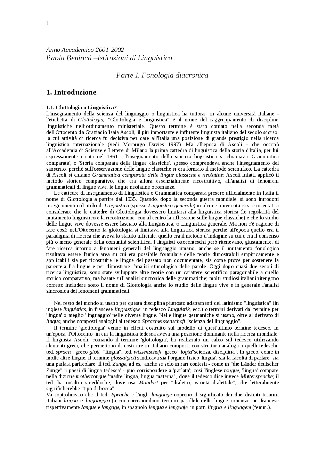 Dispense Linguistica Docsity