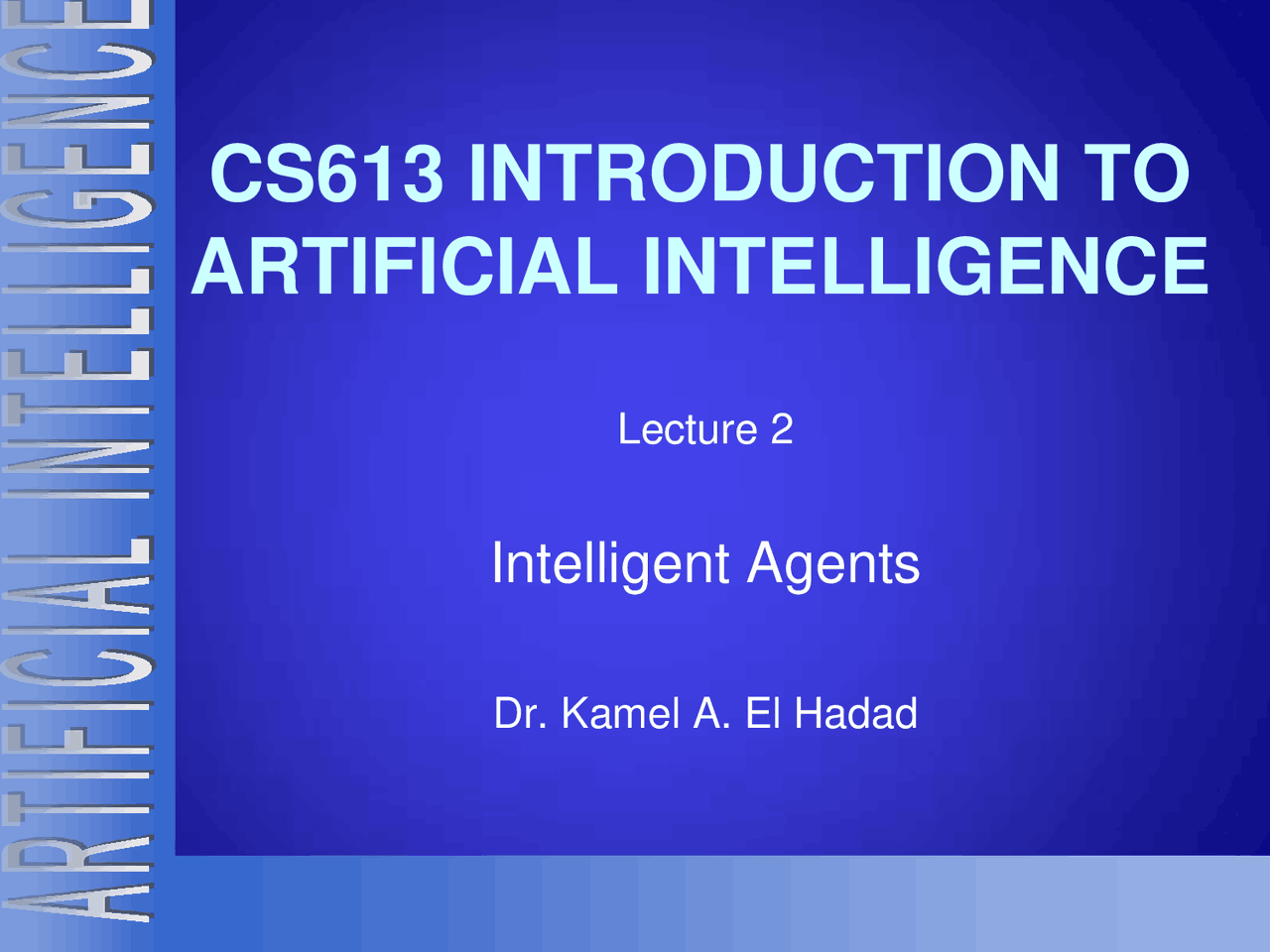 Artificial intelligent introduction - Docsity