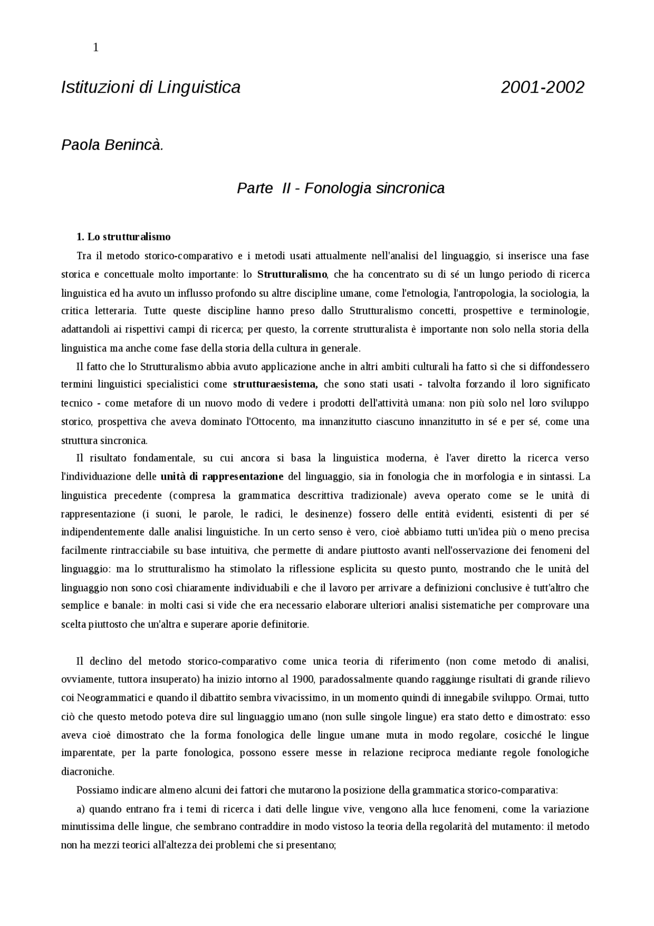 Dispense Linguistica Docsity