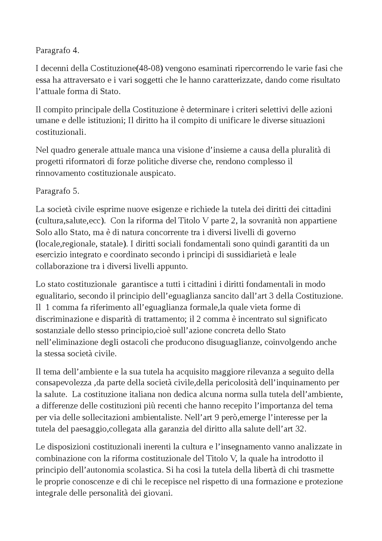 La Costituzione Che Vive Appunti Di Diritto Costituzionale Docsity
