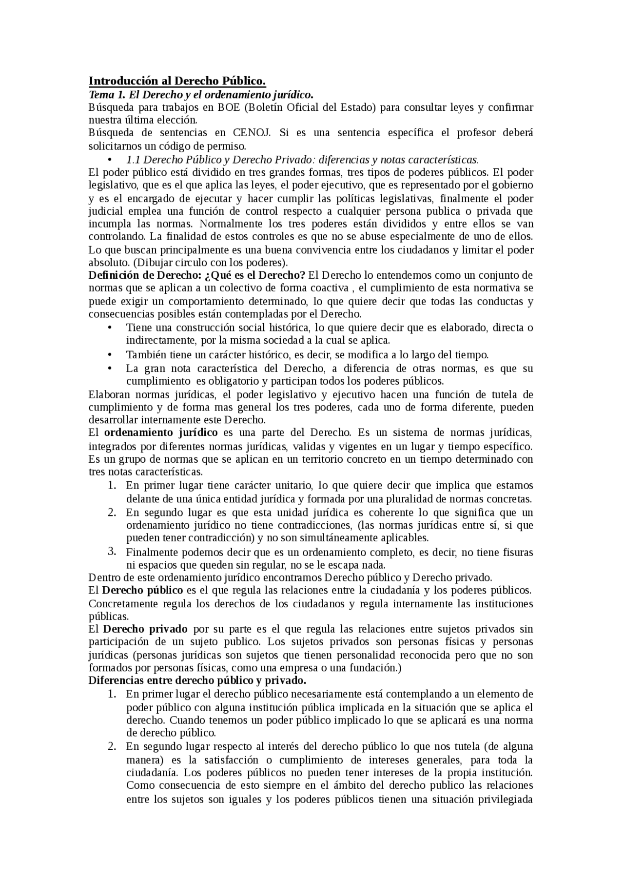 Introducción Al Derecho Público Criminología T1 Docsity