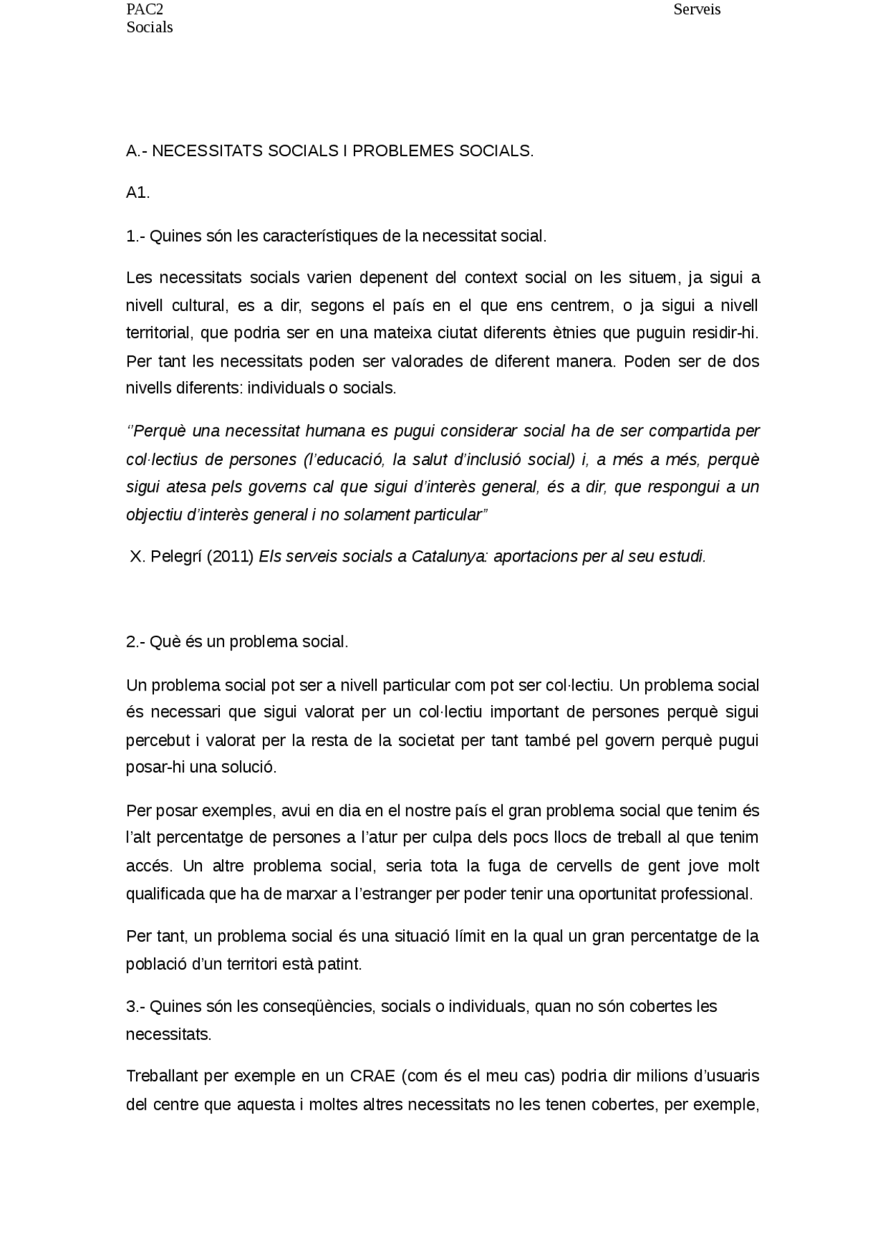 Serveis Socials Pac2 Uoc Docsity