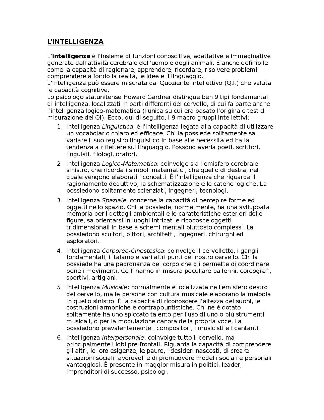 Intelligenza Emotiva Docsity