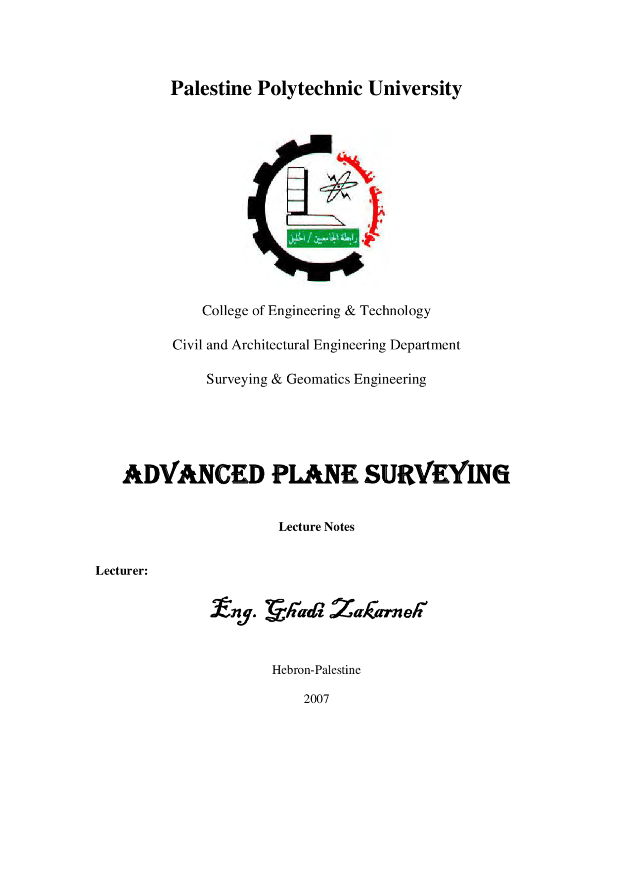Advanced Plane Surveying Docsity