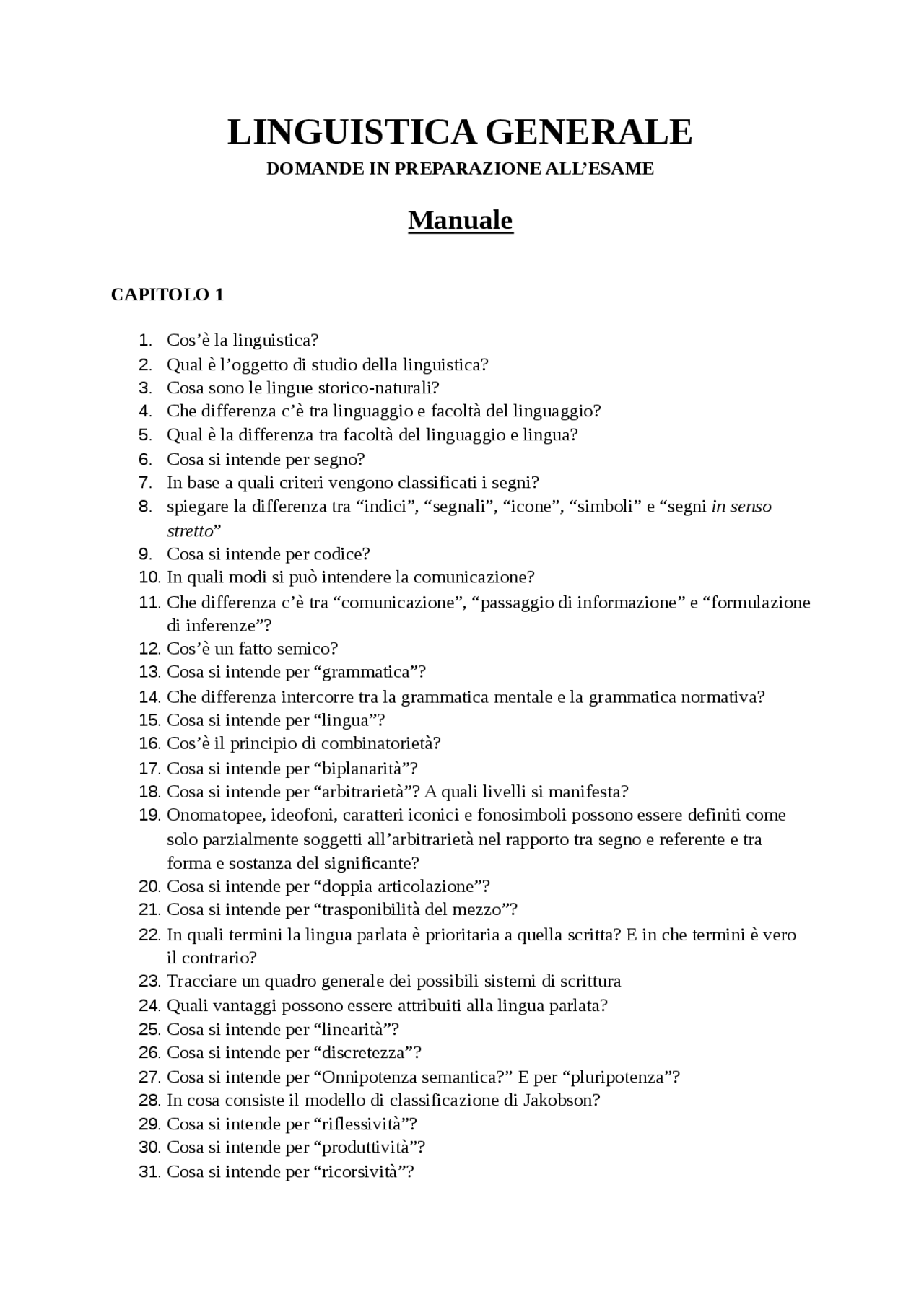 La Linguistica Berruto Cerruti Docsity