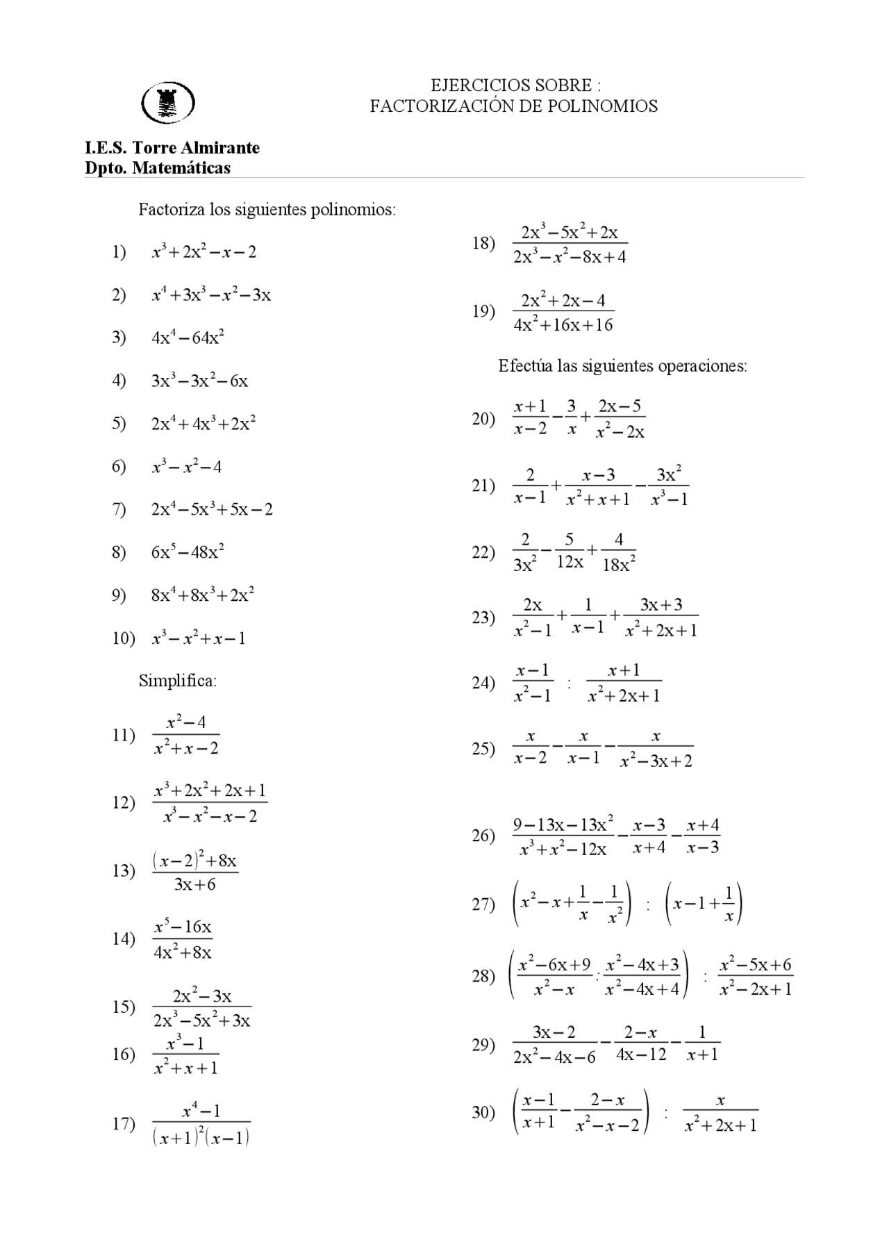 Factorizacion De Polinomios Apuntes De Matemáticas Orientadas A Las