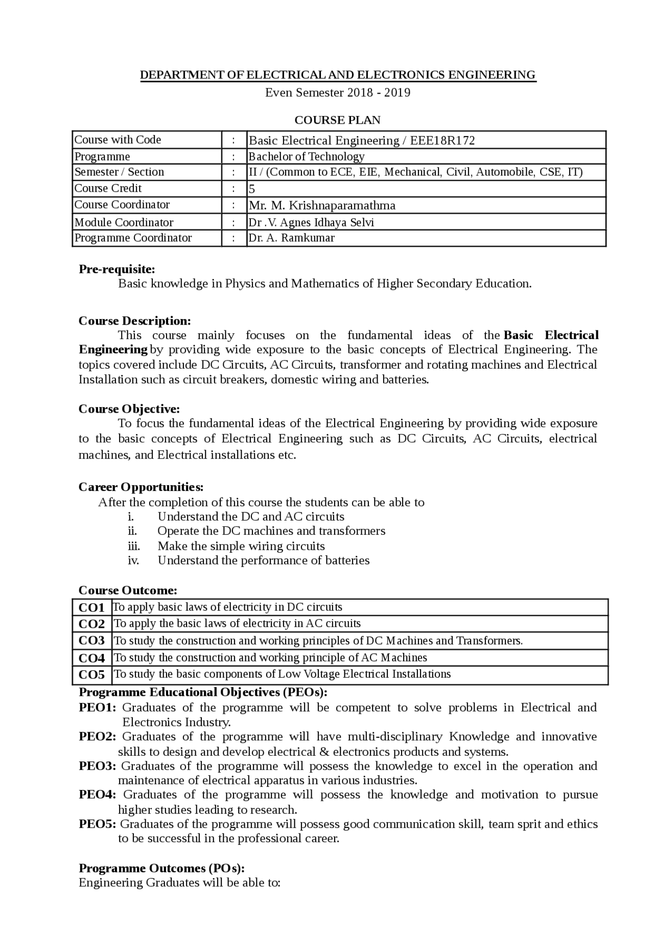 Basic Electronics Fundamentals | Lecture notes Basic Electronics | Docsity