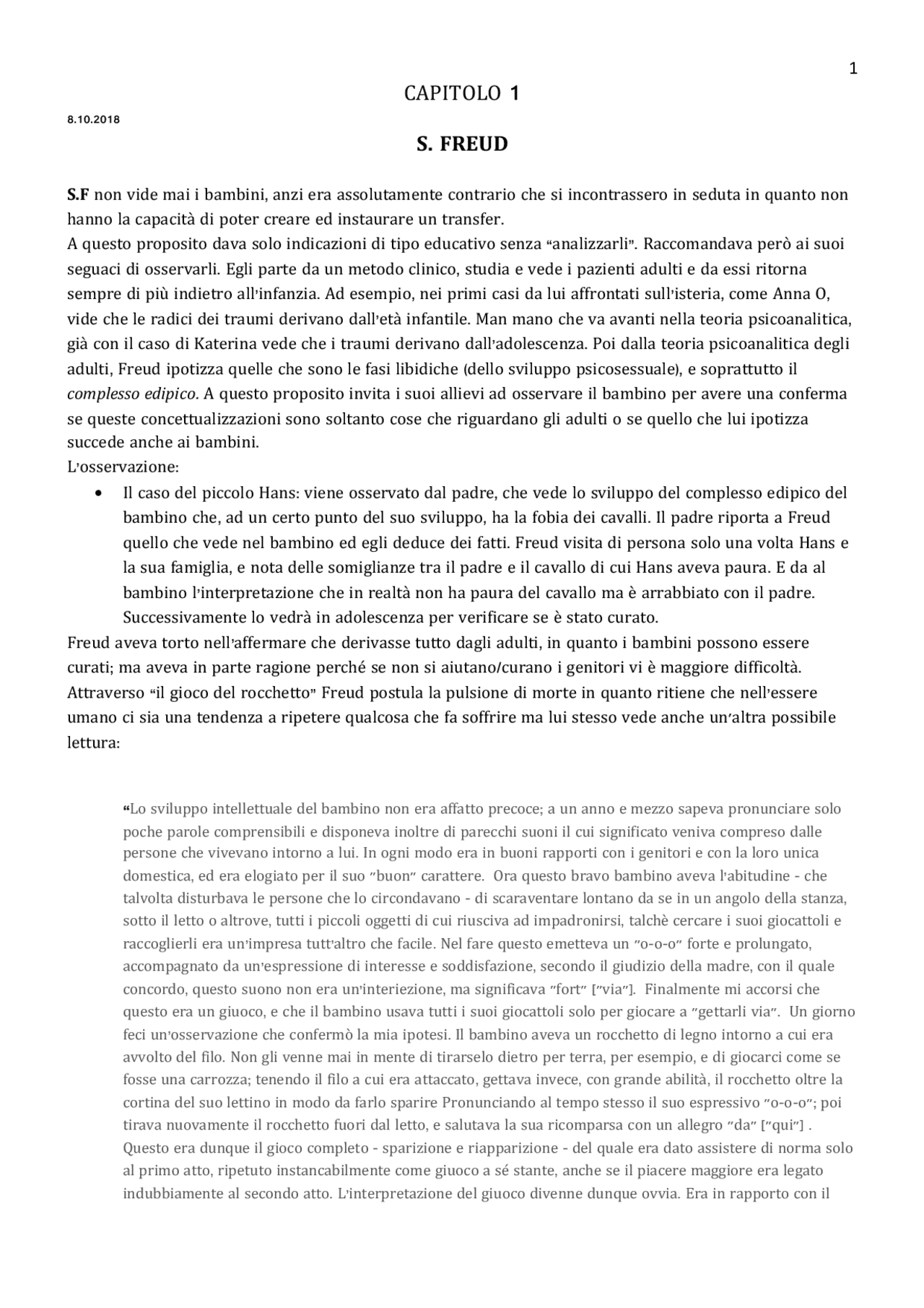 Primi Autori Di Modelli Psicodinamici Di Clinica Per Bambini E