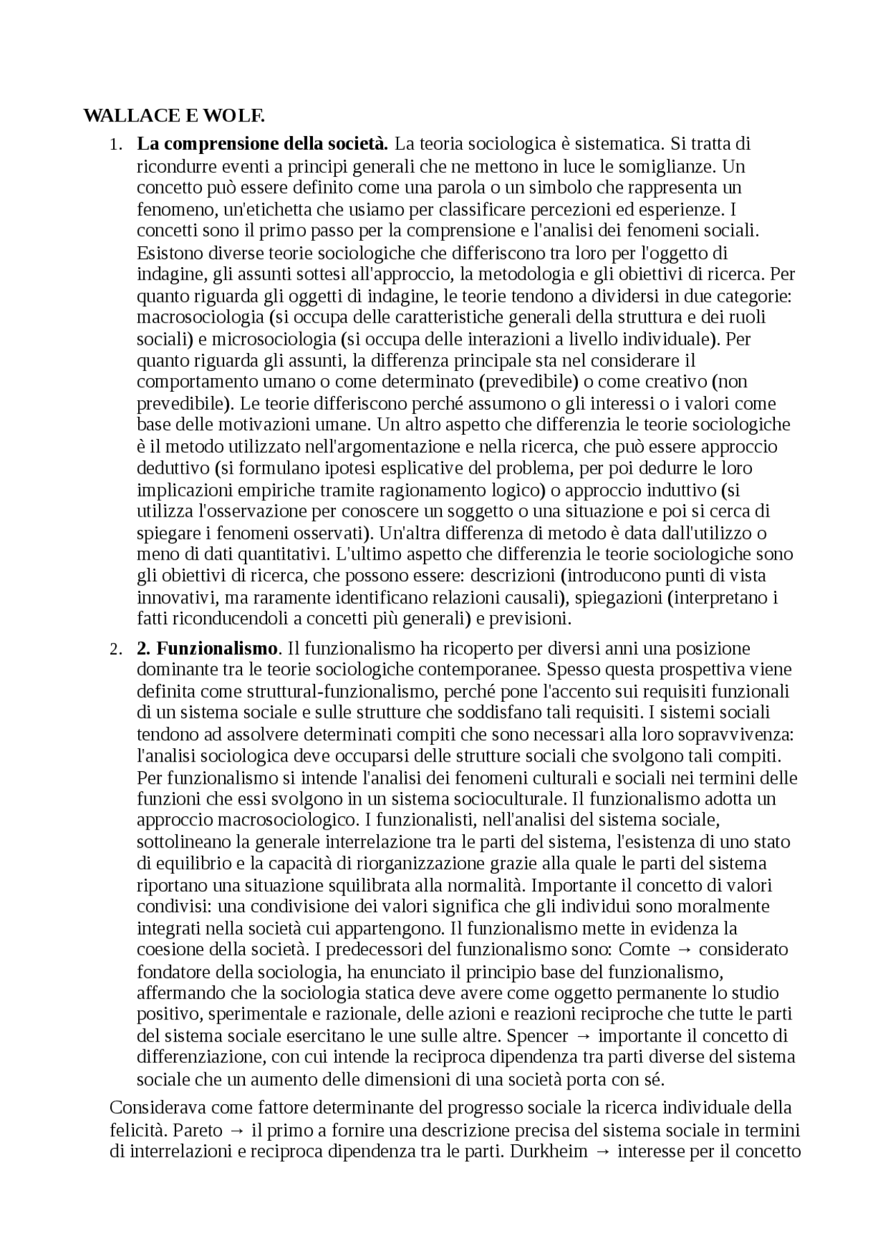 Riassunto Concetti Sociologici Docsity