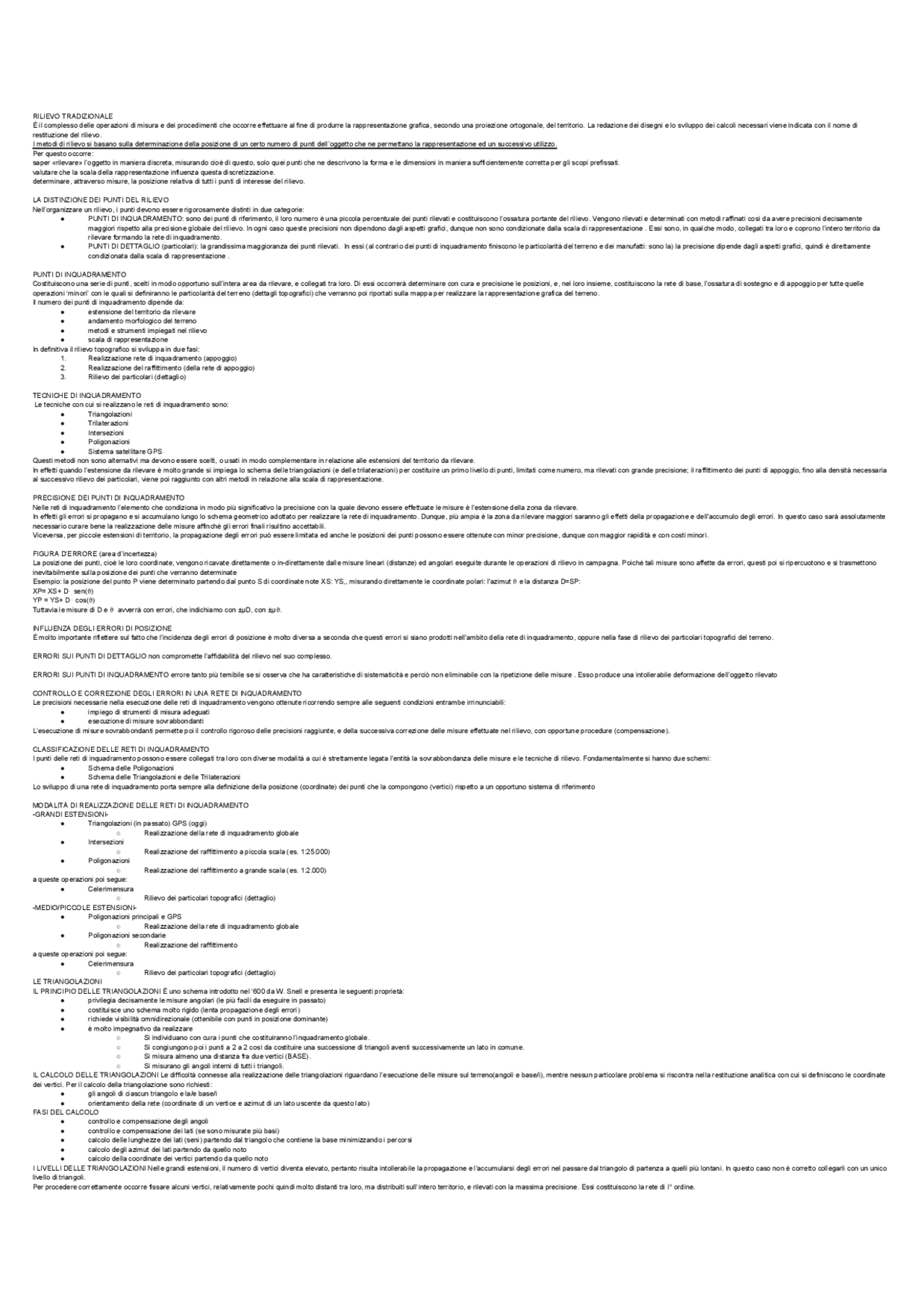 Appunti Topografia Quote E Strade Docsity