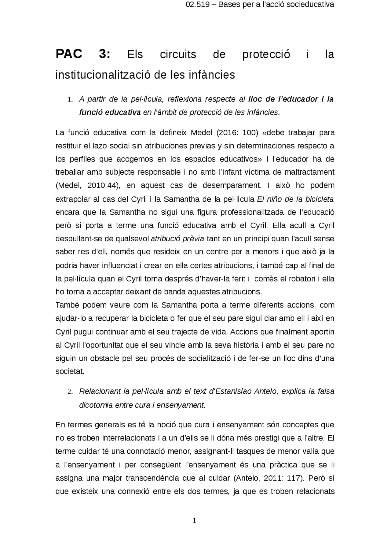Pac 3 Bases Per A Lacció Socieducativa 201819 Docsity