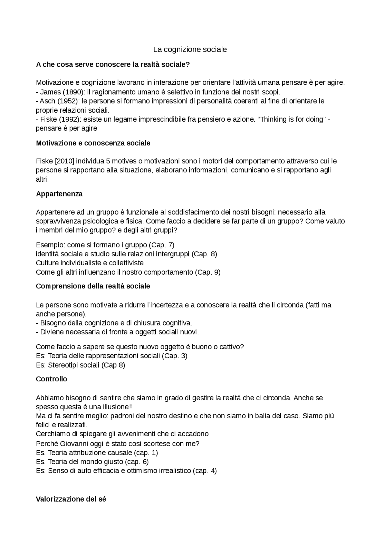 La Cognizione Sociale Docsity